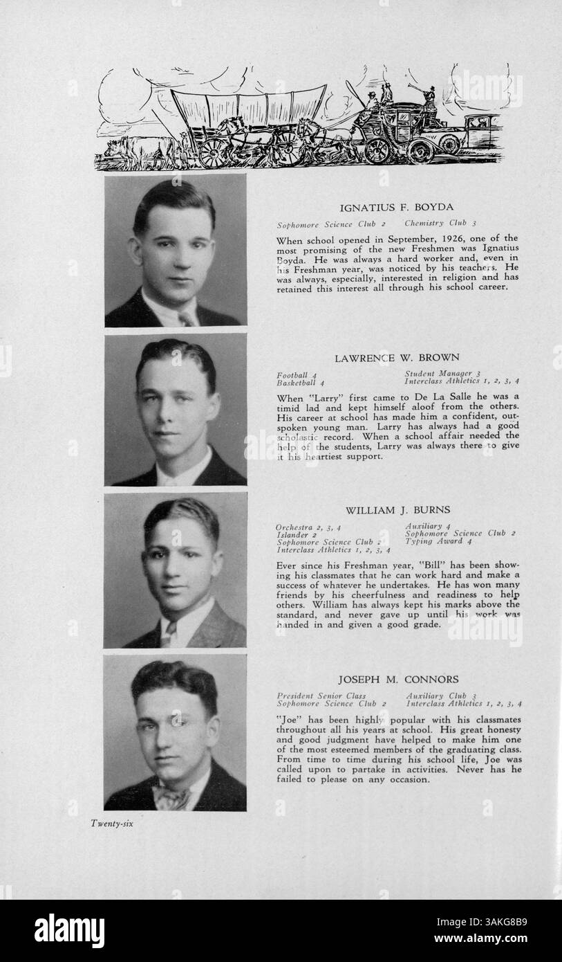 The 1930 'Athanasian' yearbook from De La Salle captures the students ...