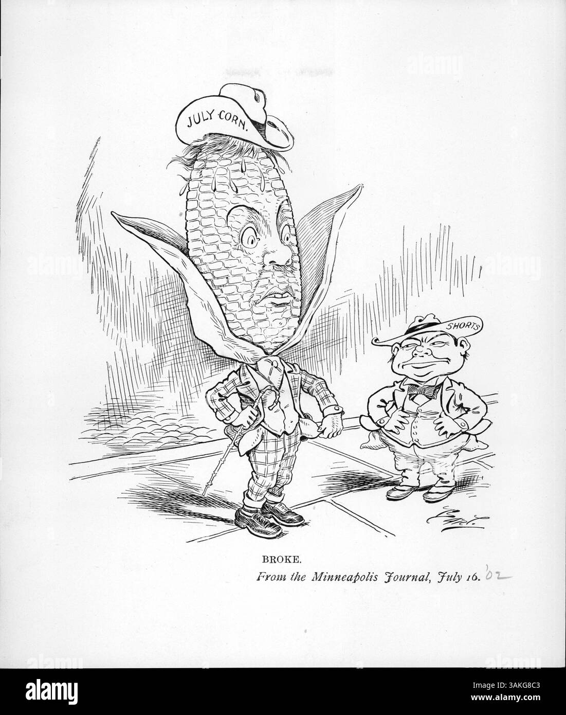Stock price downturn cartoon hi-res stock photography and images - Alamy