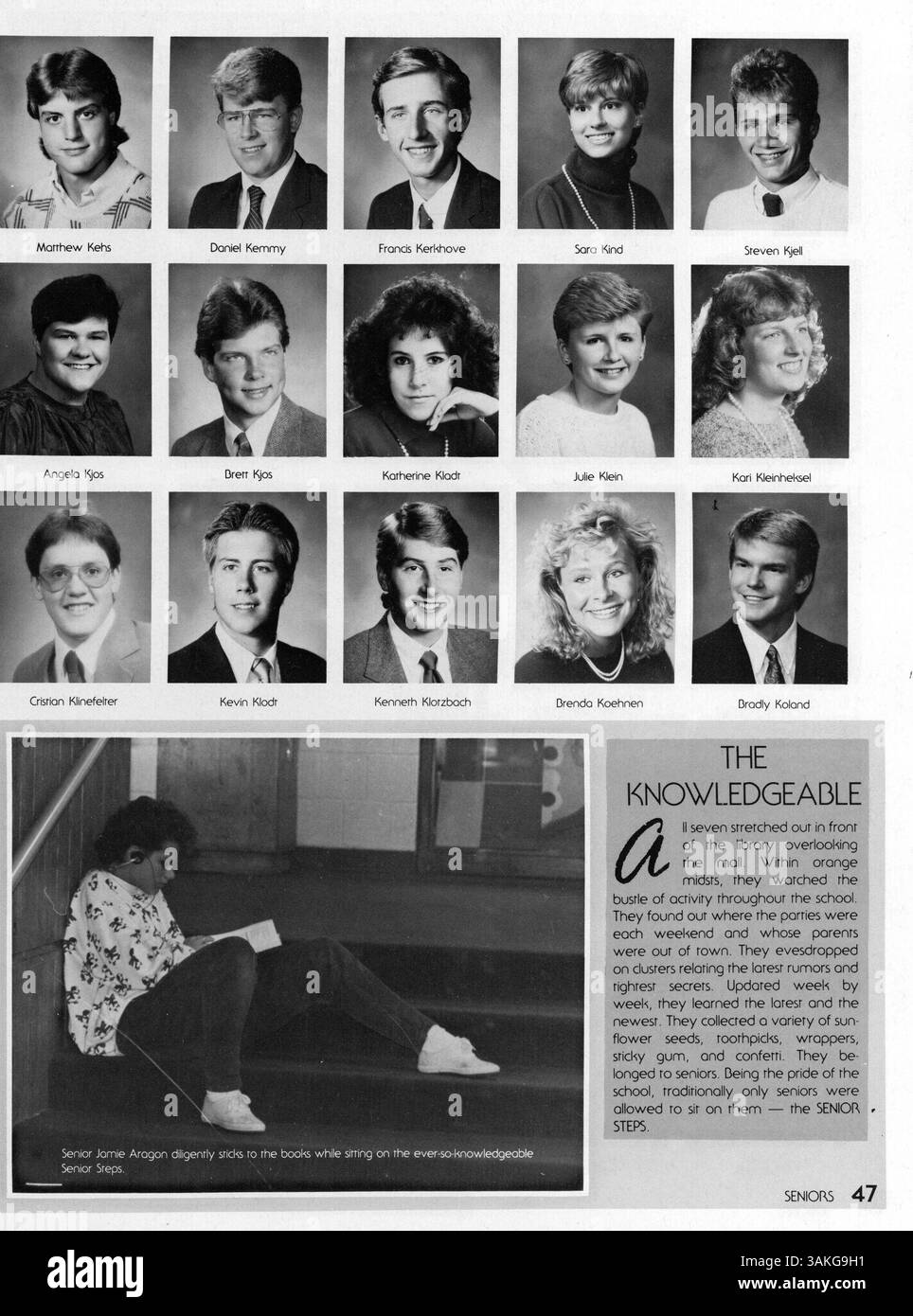 The 1987 Hopkins High Yearbook 'Out of the Blue' provides a snapshot of ...