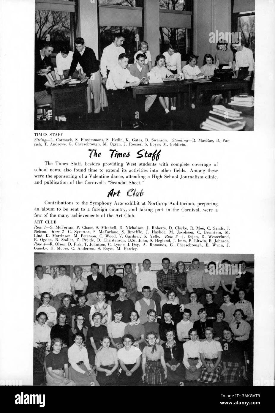 The 1954 'Hesperian' yearbook from West High highlights the ...