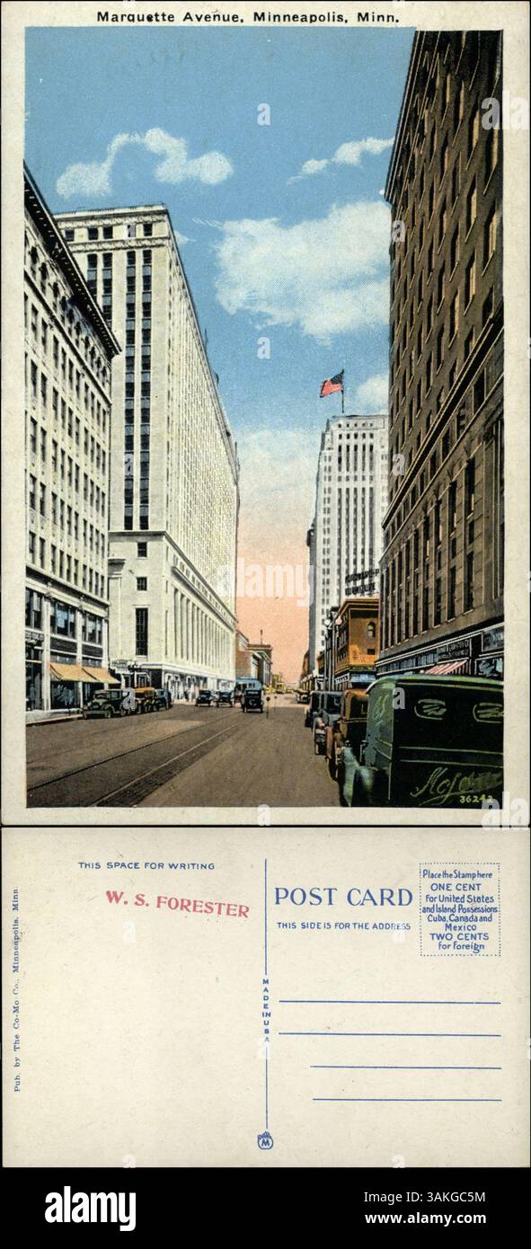 A view of Marquette Avenue in Minneapolis from 7th Street South ...