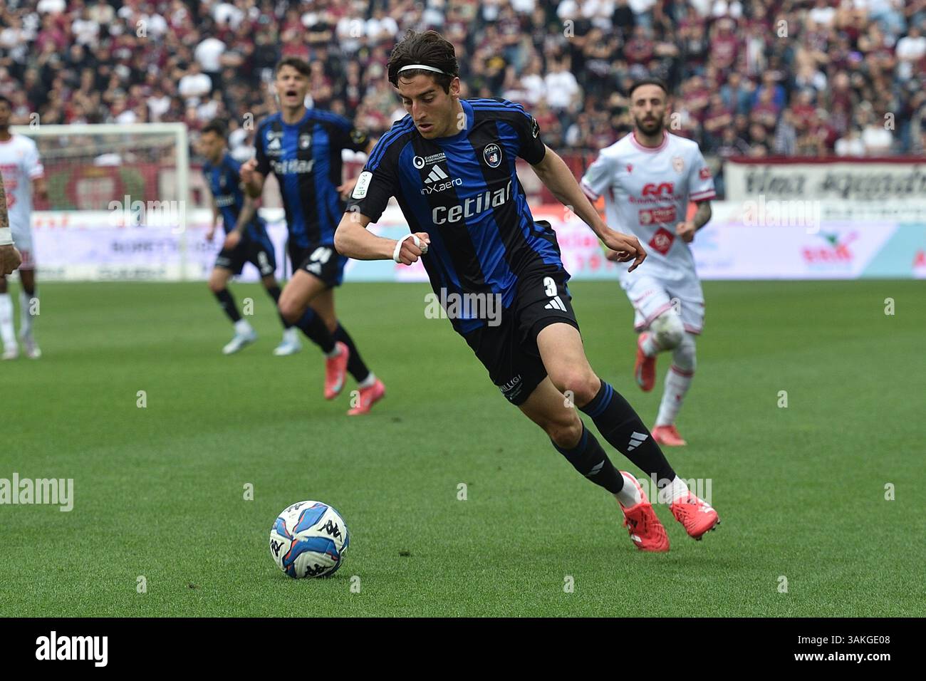 Reggio Emilia, Italy. 13th Apr, 2025. Samuele Angori (Pisa) during AC ...