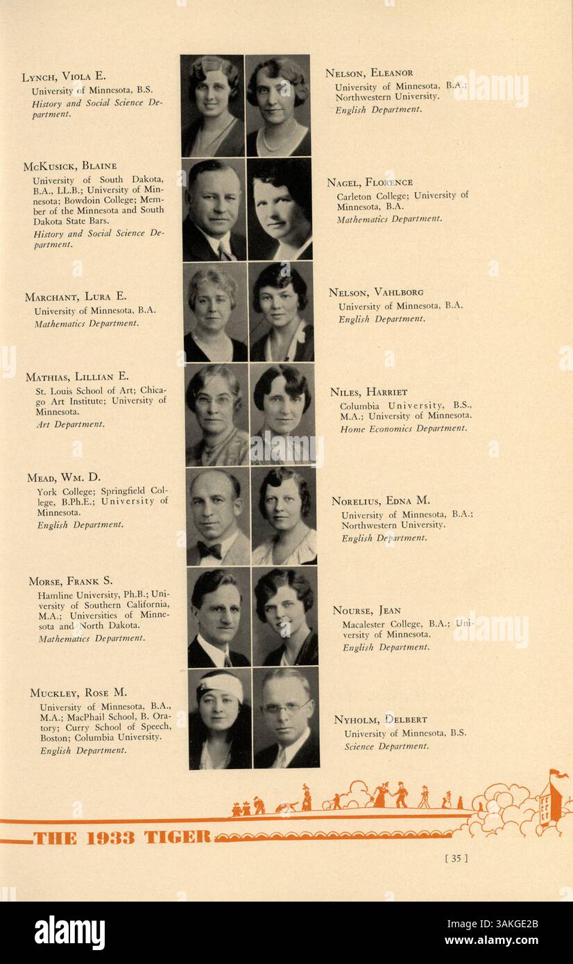 The 'Tiger' yearbook from South High School in 1933 highlights the ...