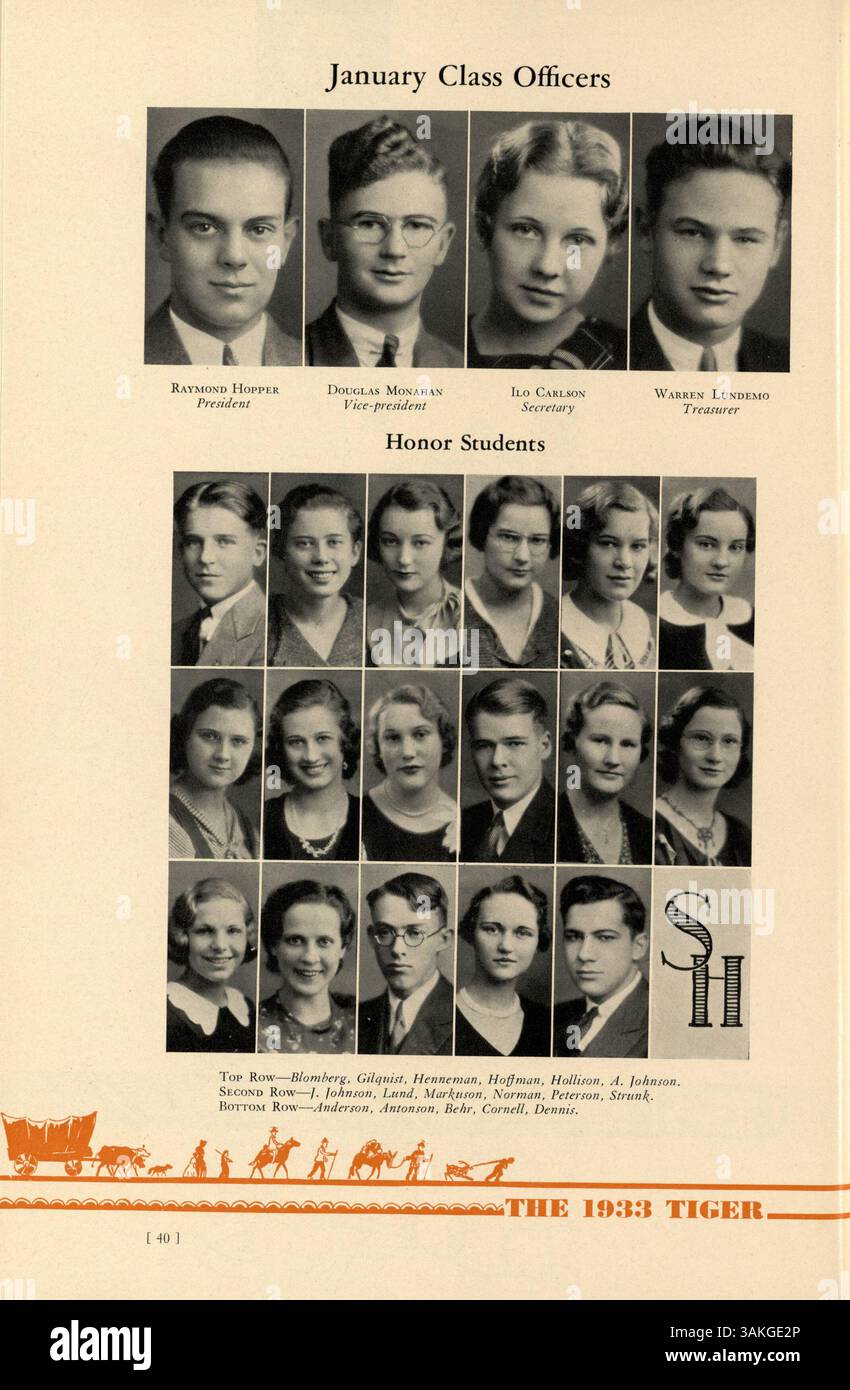 The Tiger Yearbook from South High (1933) captures student life ...