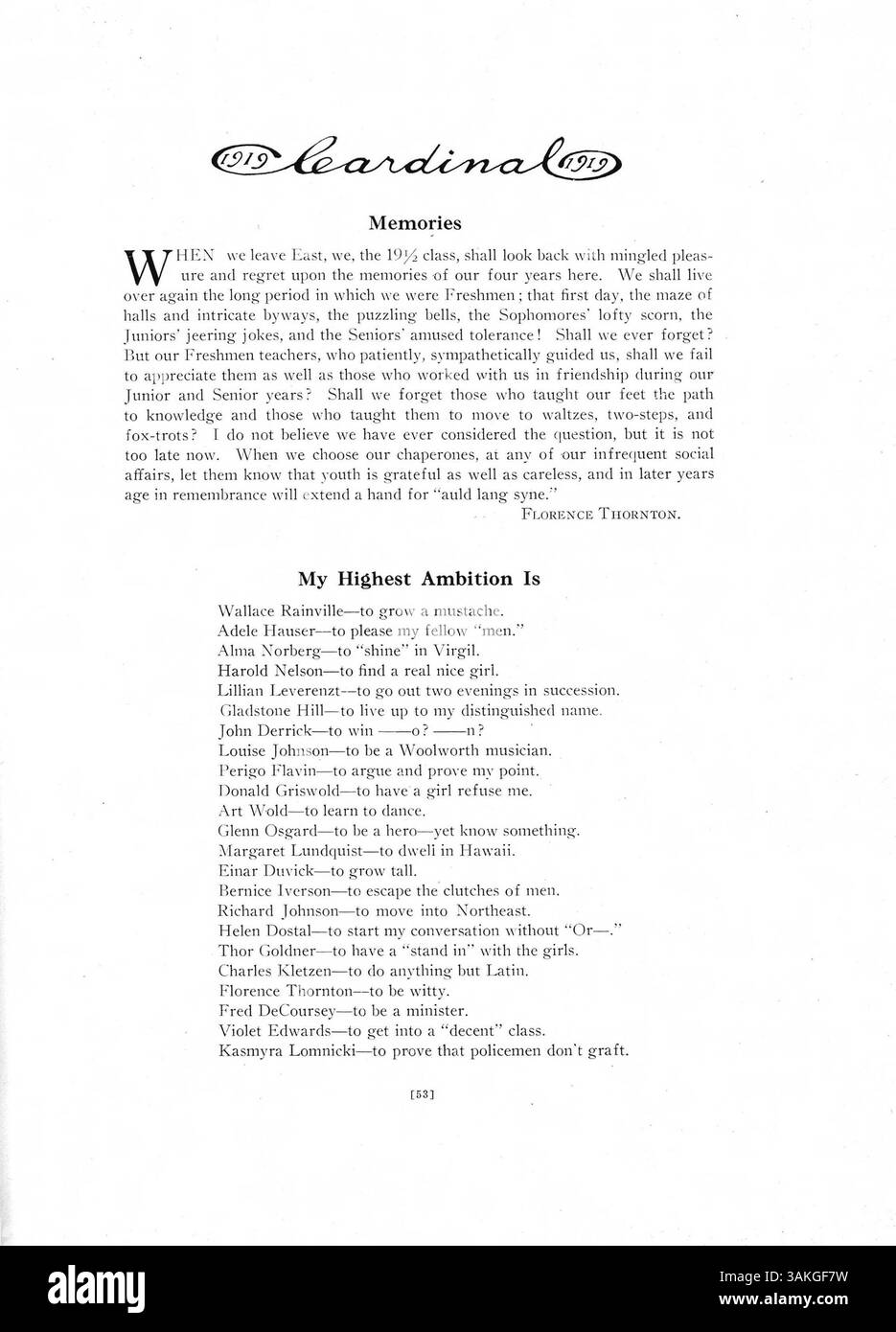 'The Cardinal 1919' yearbook from East High School captures the key ...