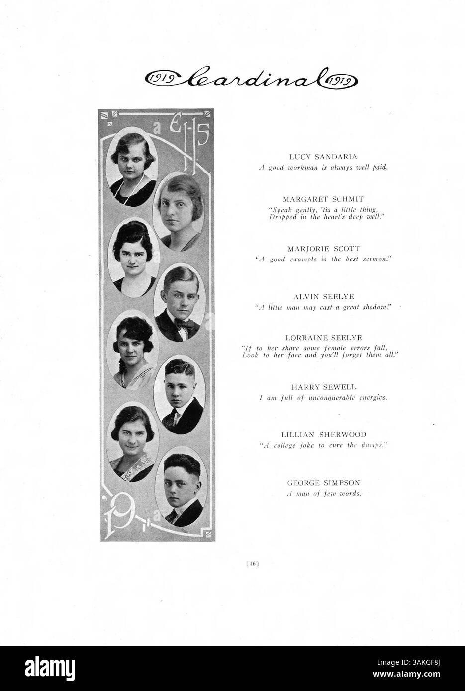 The 1919 'The Cardinal' yearbook from East High School captures ...