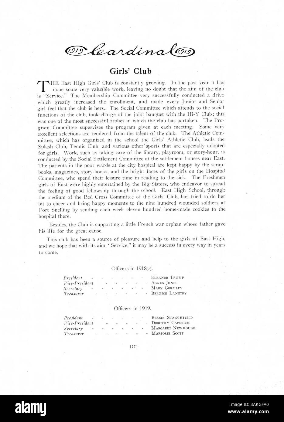 East High School's 1919 'The Cardinal' yearbook showcases students ...