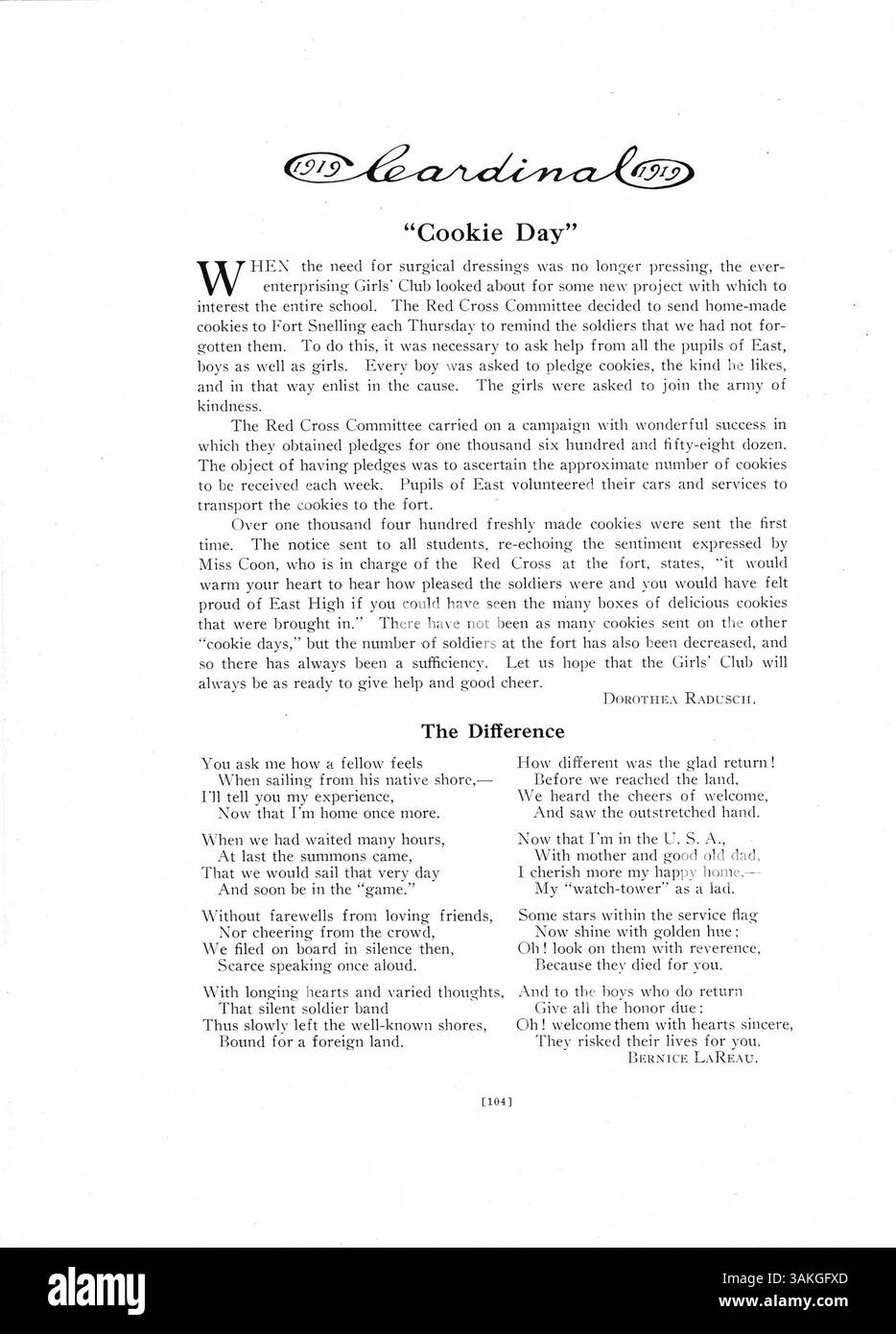 The 1919 Cardinal yearbook from East High School captures the essence ...