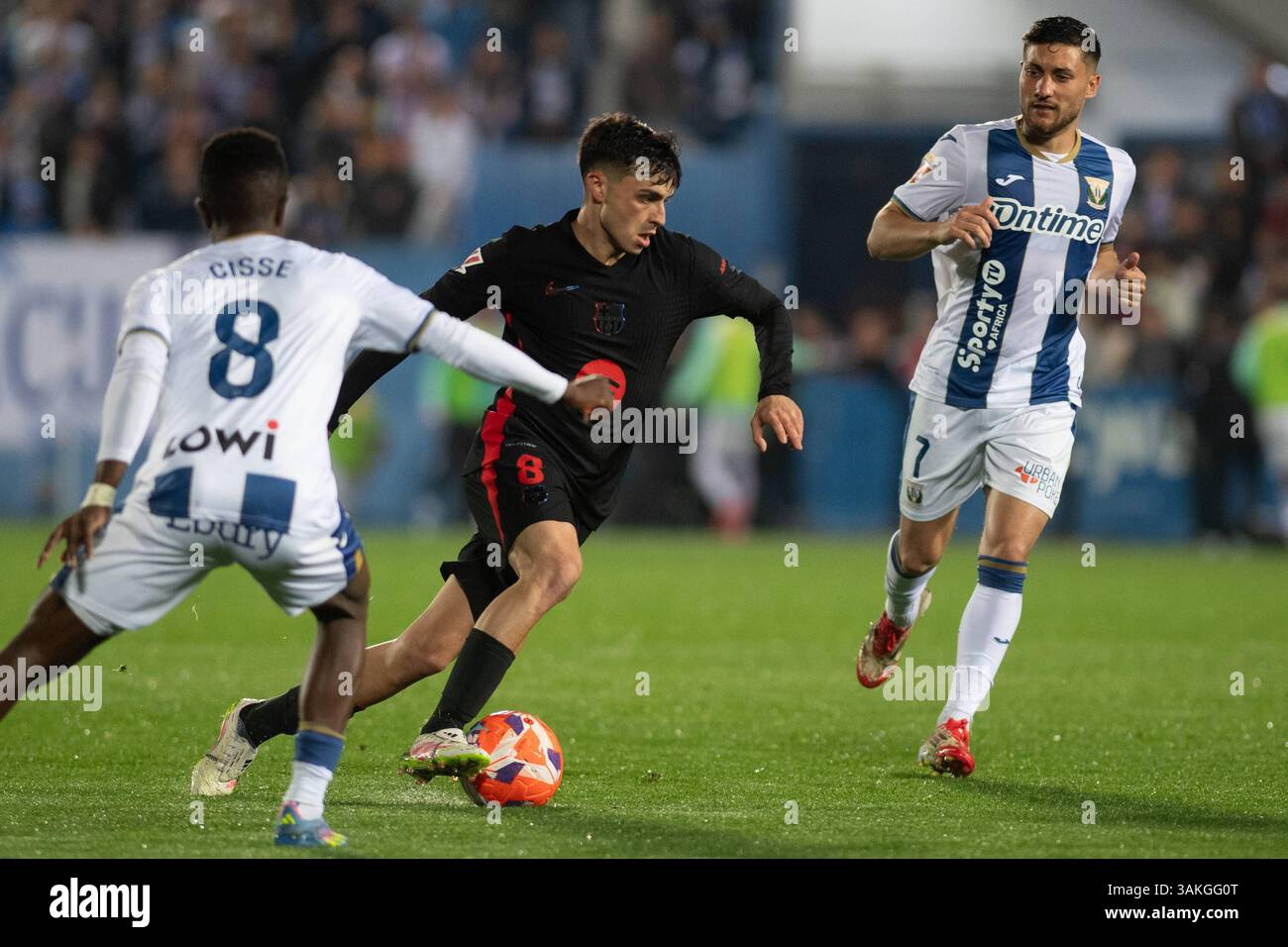 Spanish La Liga EA Sports soccer match Leganes vs FC Barcelona at ...