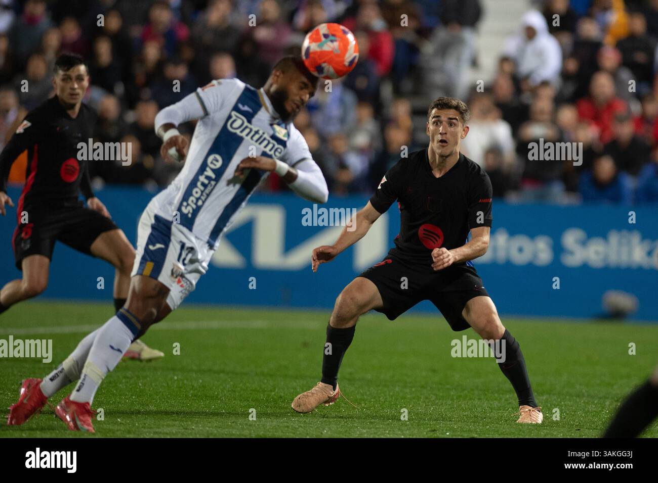 Spanish La Liga EA Sports soccer match Leganes vs FC Barcelona at ...