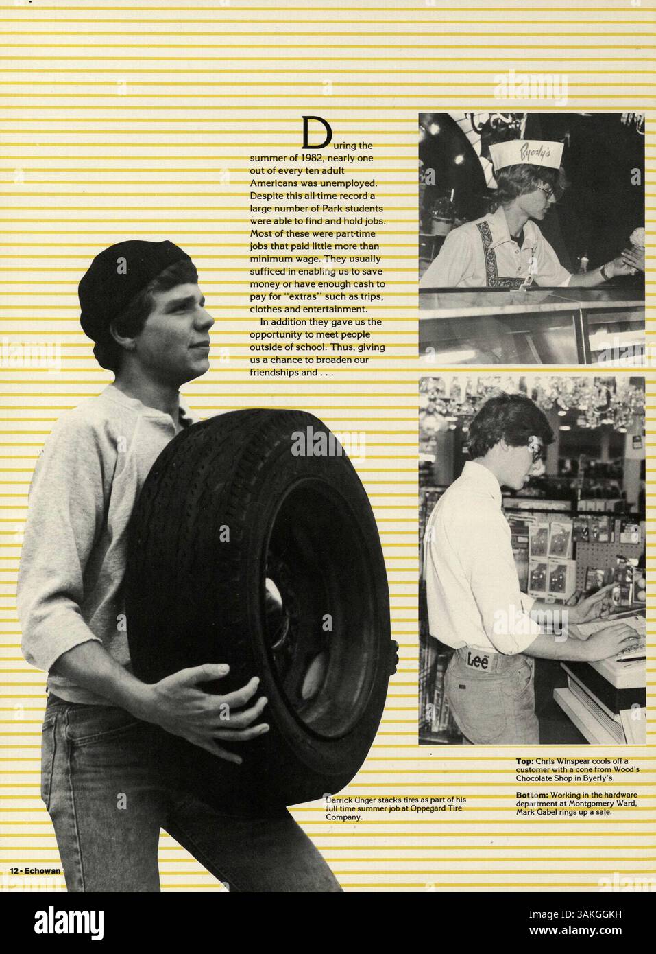 The 1983 St. Louis Park High School yearbook, 'Echowan,' features ...