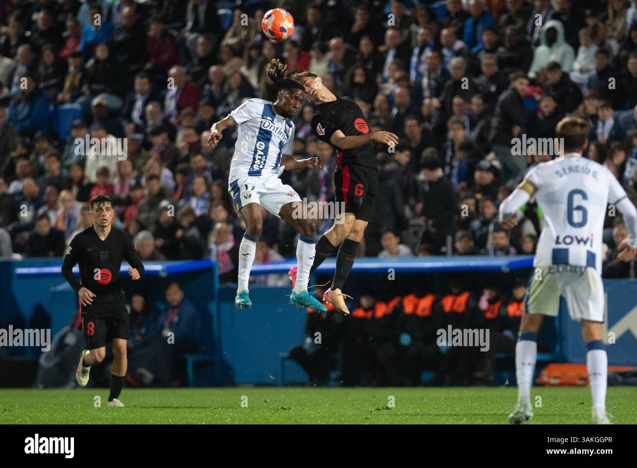 Spanish La Liga EA Sports soccer match Leganes vs FC Barcelona at ...