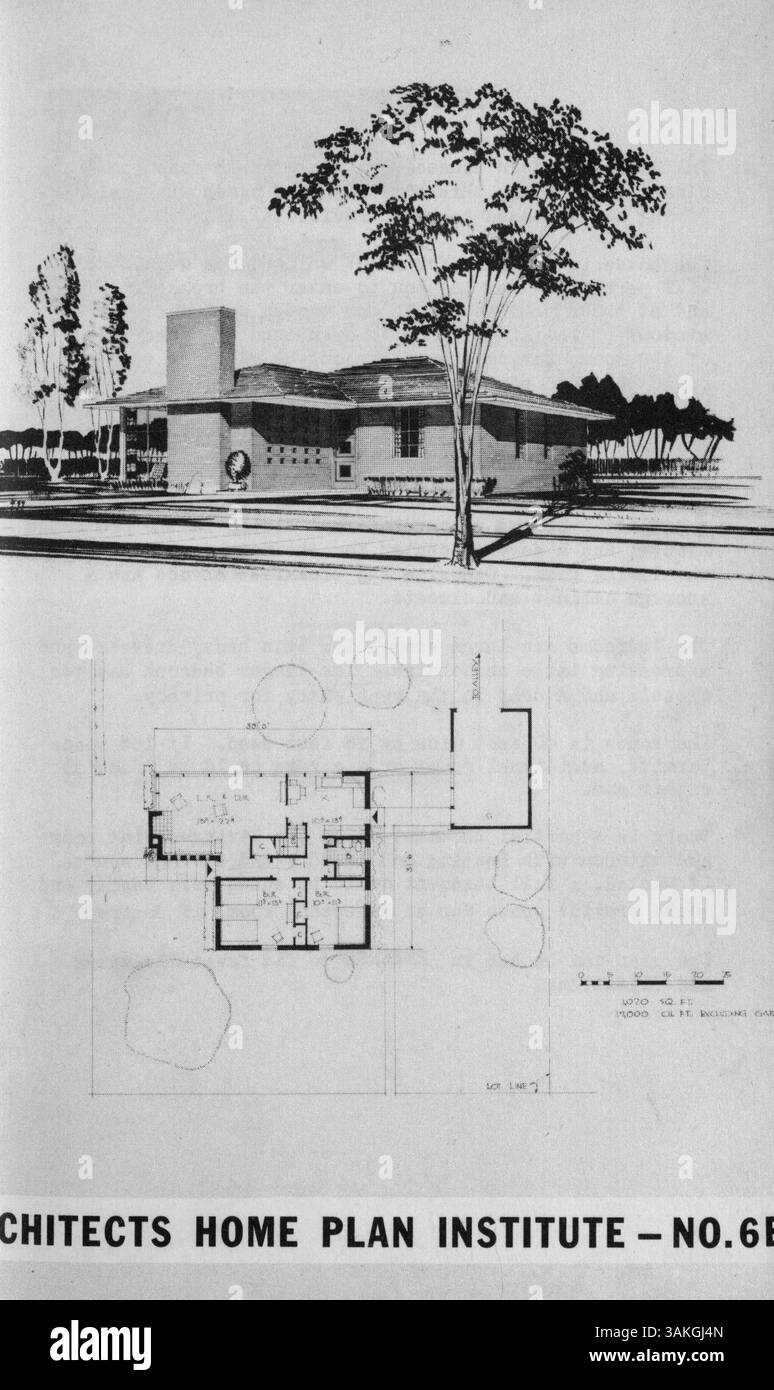 Minimalist house plans Black and White Stock Photos & Images - Alamy