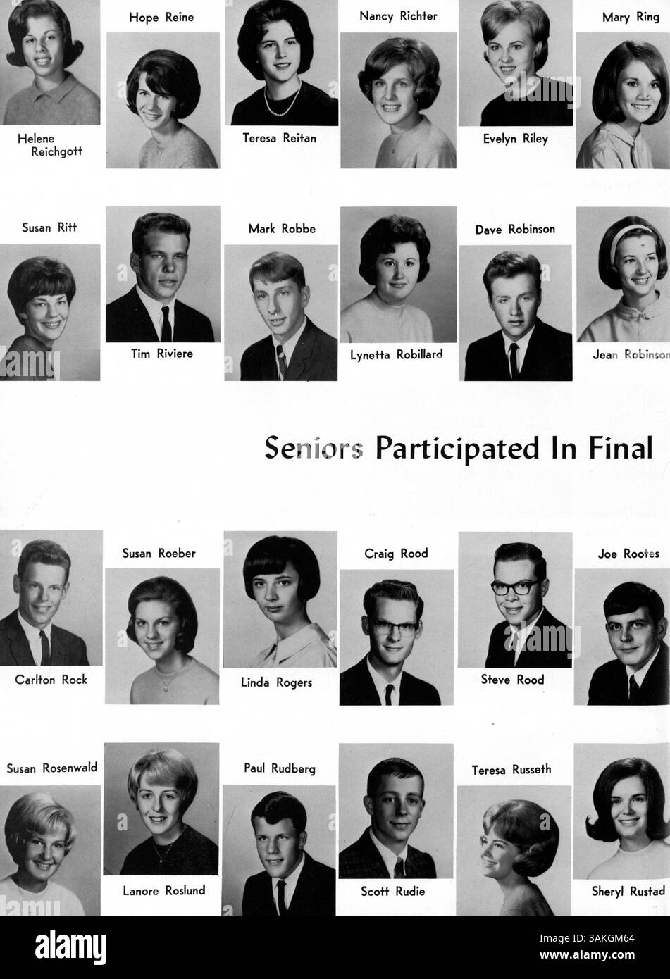 The 1965 Robbinsdale High School yearbook, The Robin '65, features a ...