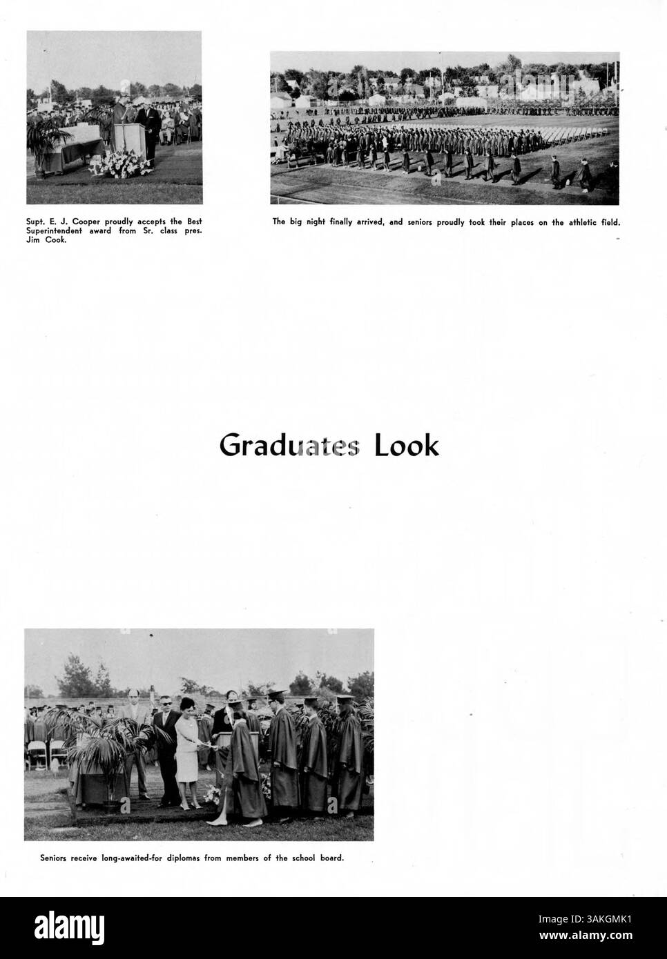High school yearbook 1965 Black and White Stock Photos & Images - Alamy