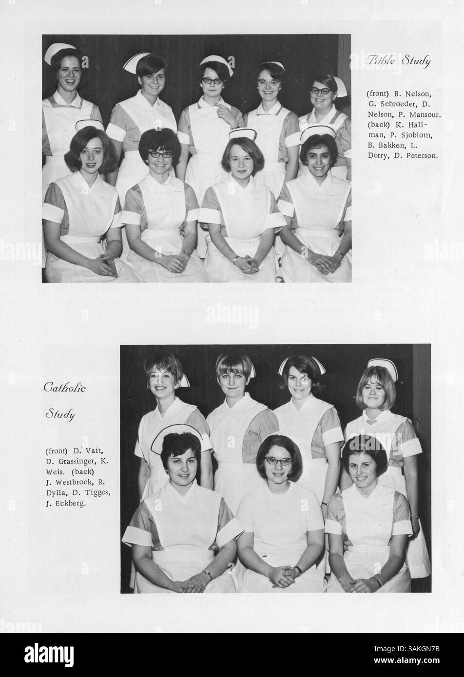 The 1968 yearbook from Hennepin General Hospital School of Nursing, 'Lamp Sixty Eight,' captures ...