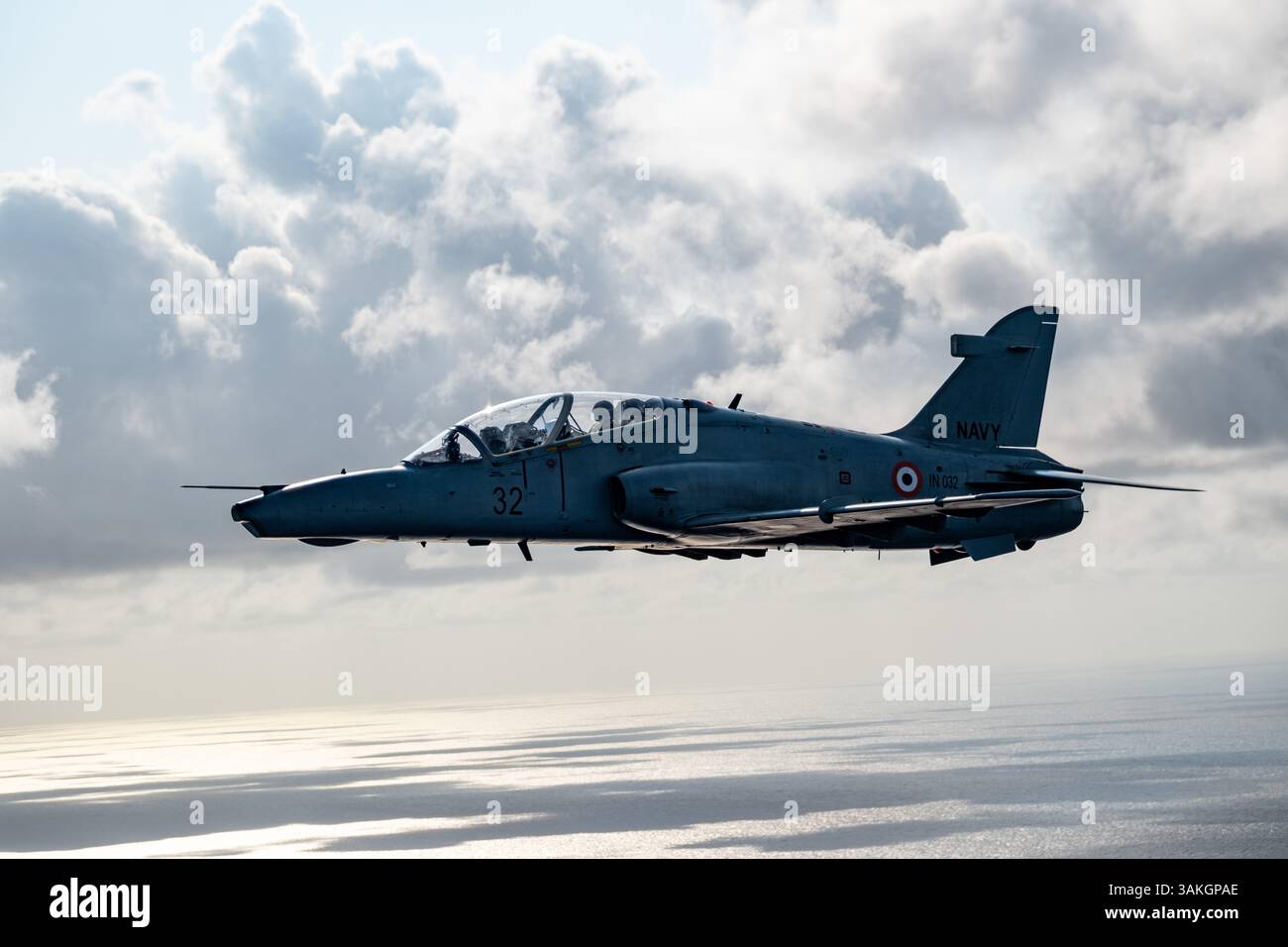 Bay of Bengal, India. 08 April, 2025. An Indian Navy Hawk Mk-132 ...