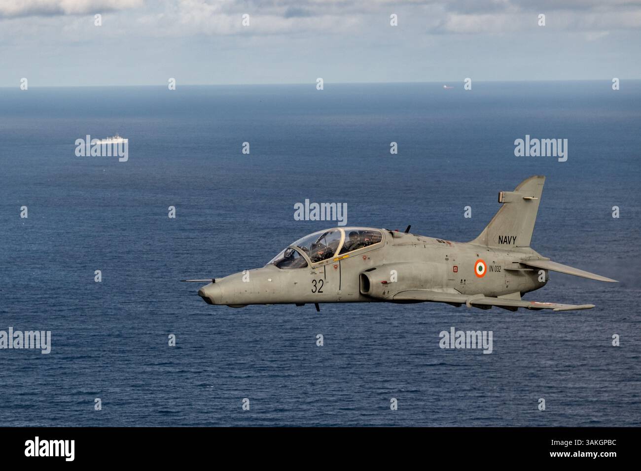 Bay of Bengal, India. 08 April, 2025. An Indian Navy Hawk Mk-132 ...
