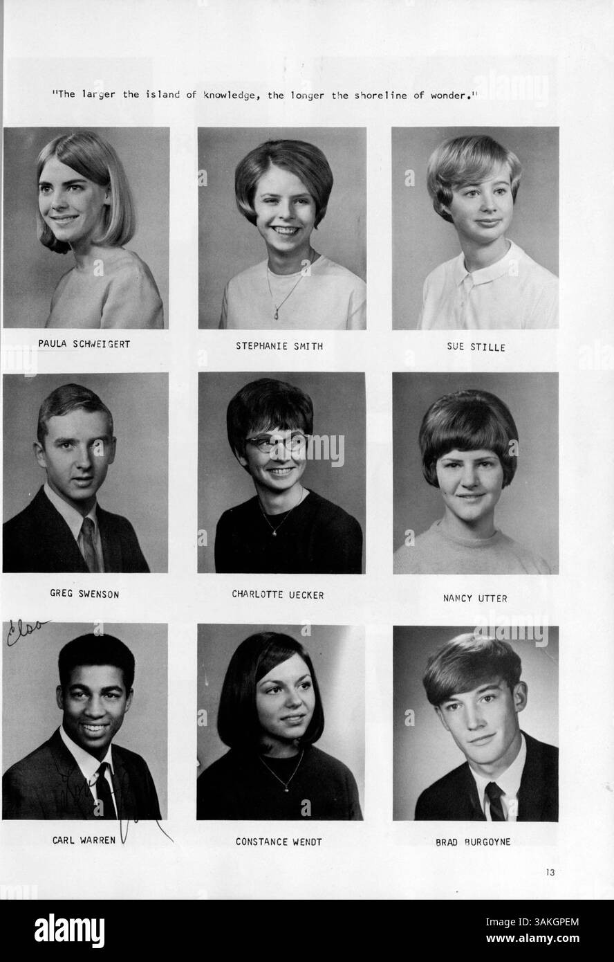 The 1968 Minneapolis Lutheran Yearbook, Aureole, documents the high ...