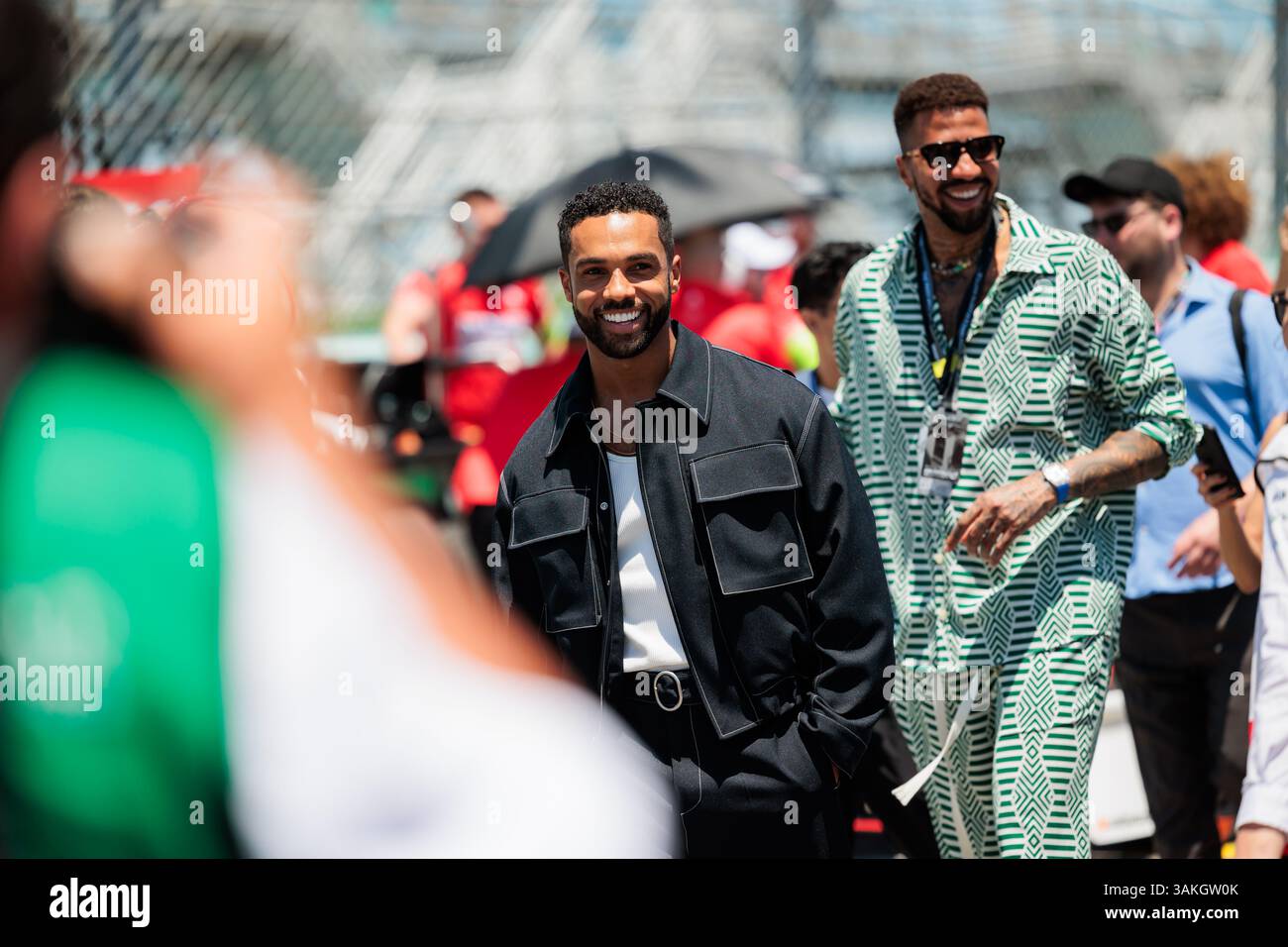 Homestead, Etats Unis. 12th Apr, 2025. Jason Derulo grille de depart ...