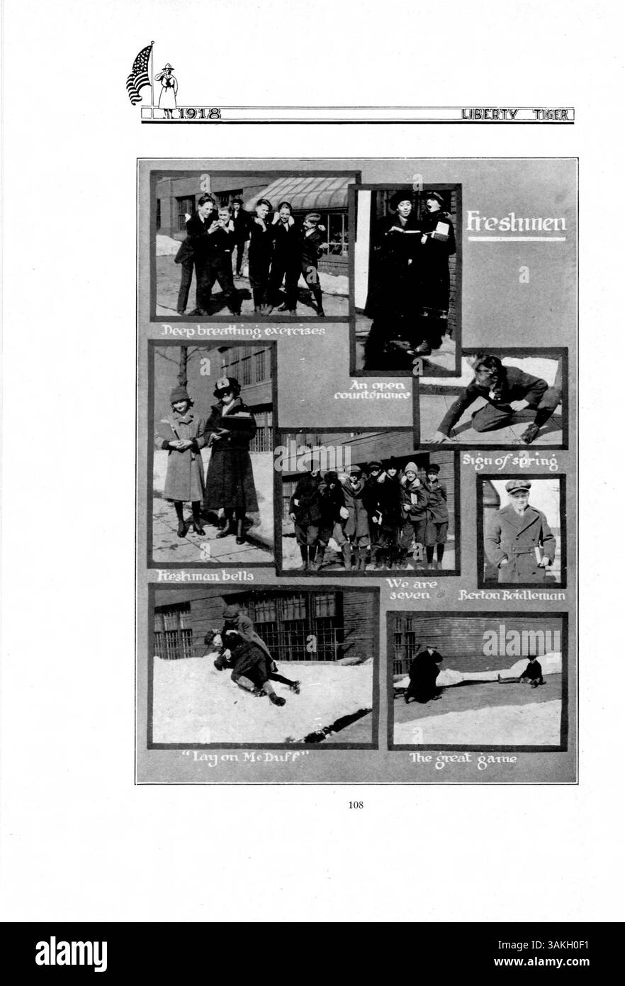 The 1918 Liberty Tiger yearbook from South High School features key ...