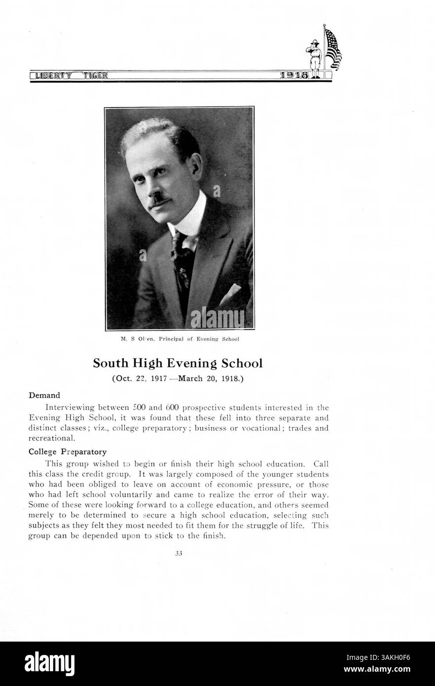 This high school yearbook from the 1917-1918 school year highlights the students, teachers ...