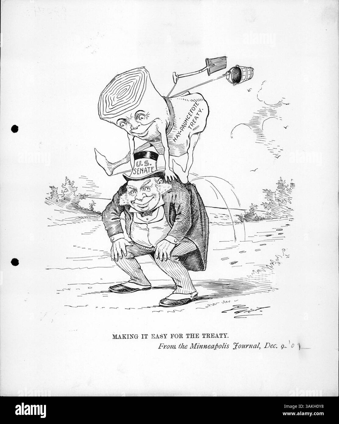 This Illustration Humorously Depicts The U S Senate Making Way For The