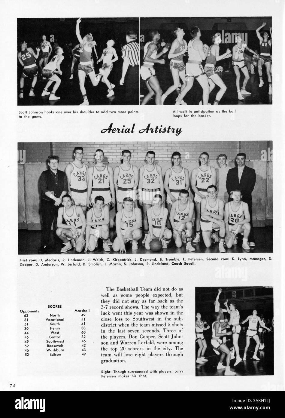 Marshall High School's 1958 Cardinal yearbook commemorates the students ...