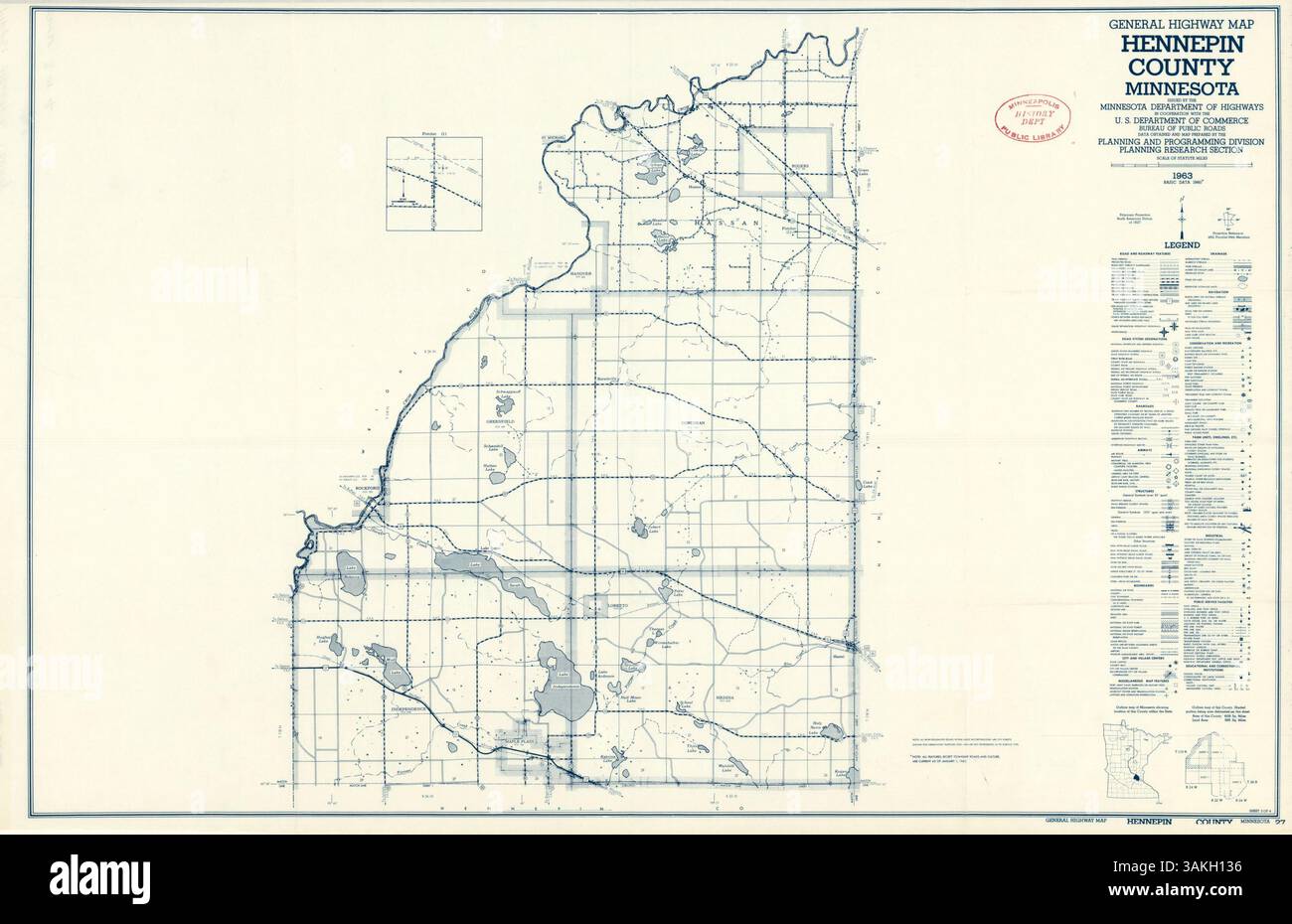 This map shows the northwest quarter of Hennepin County, highlighting ...