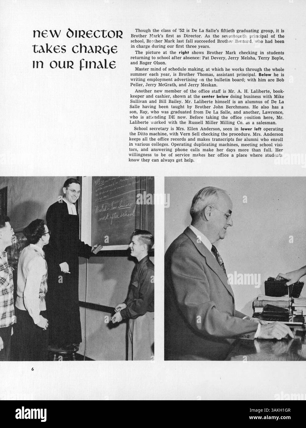 The 1952 edition of the De La Salle Yearbook, Delta, chronicles the ...