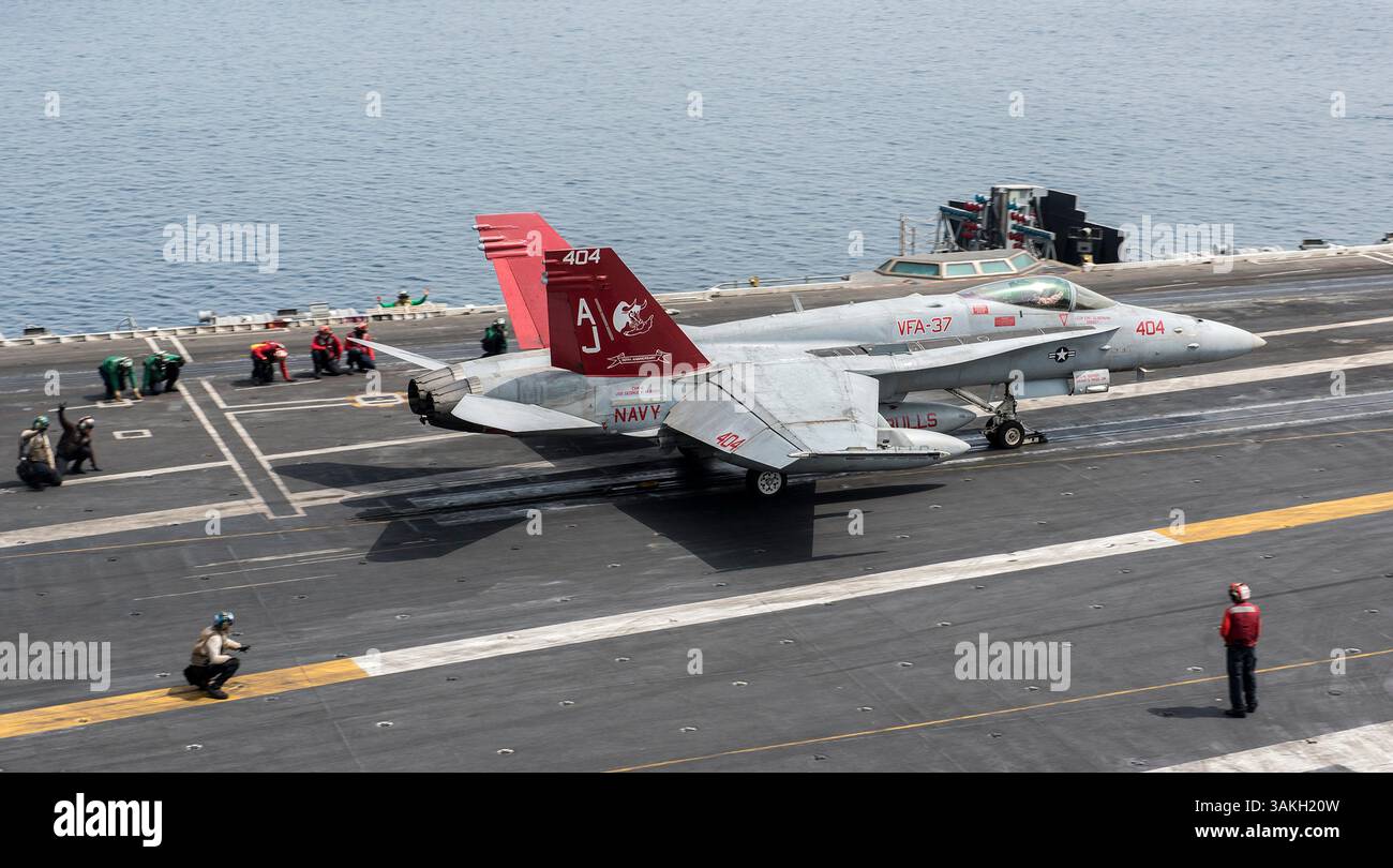 April 10, 2017 - Uss George Bush, At sea - A U.S. Navy F/A-18C Hornet ...