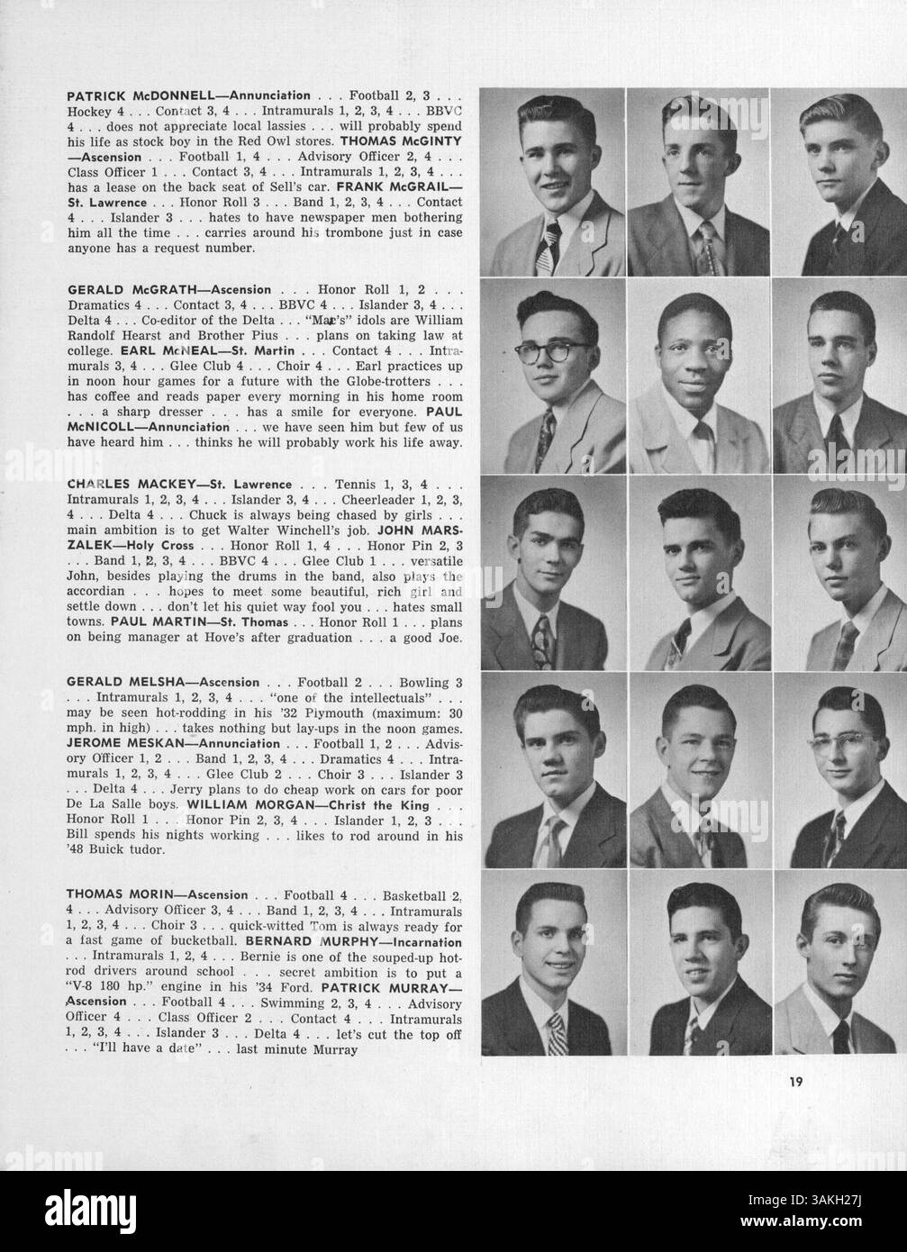 This edition of the 1952 De La Salle Yearbook, Delta, features the ...