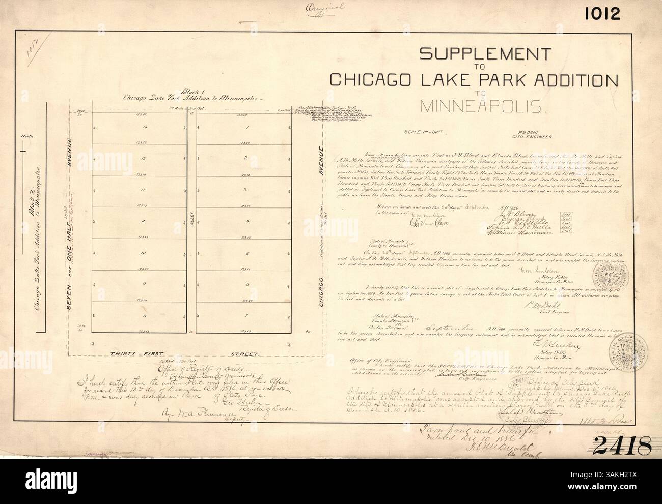 This supplement provides additional details on the Chicago Lake Park ...