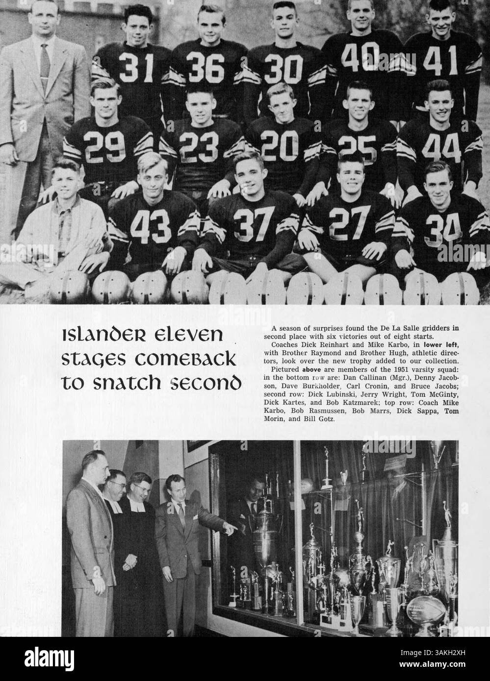The 1952 Delta Yearbook from De La Salle High School reflects the ...