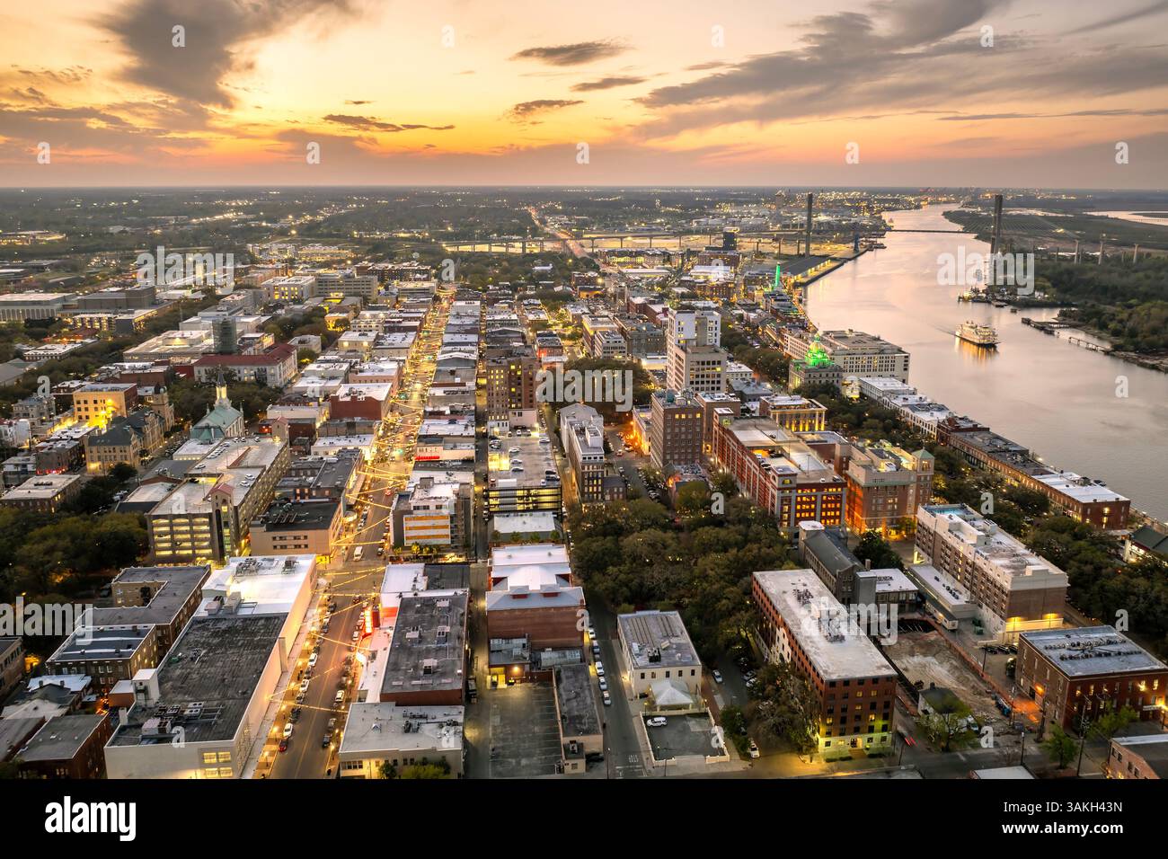 Savannah, Georgia. Historic American architecture of old historical ...