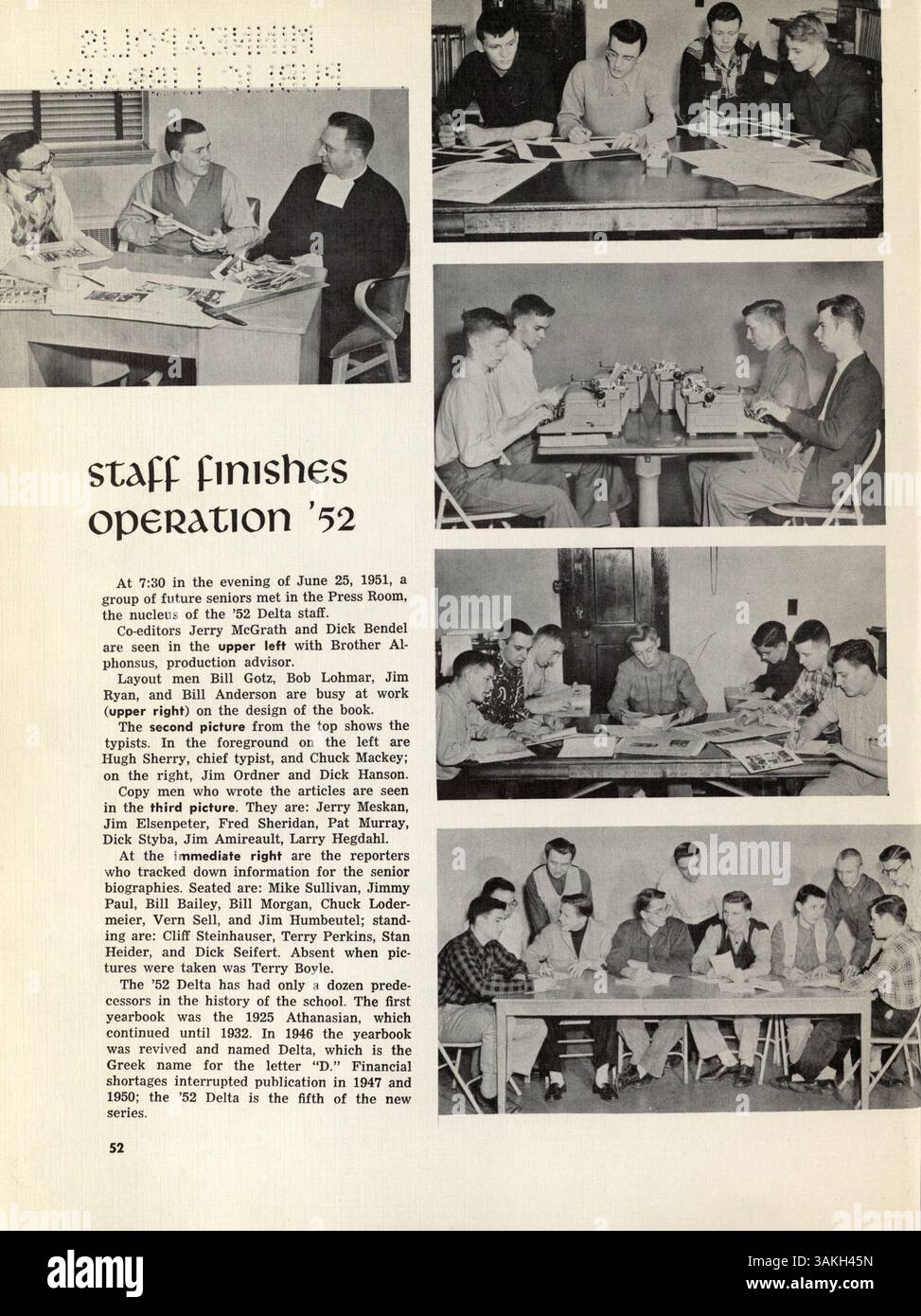 The 1952 Delta Yearbook from De La Salle captures the highlights of the ...