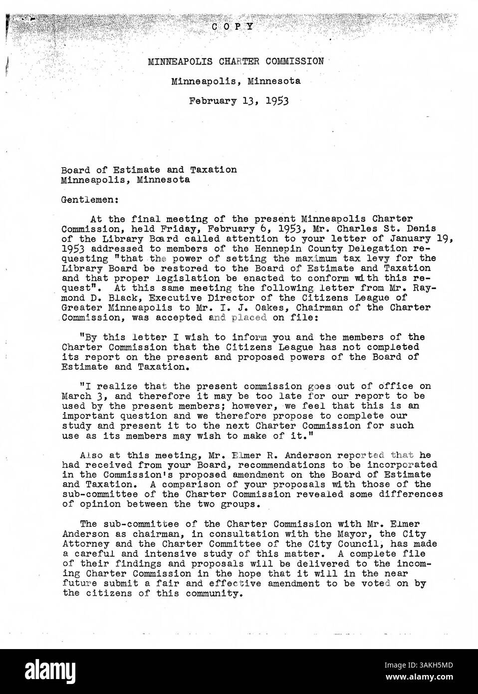 This document contains the official minutes from the 1953 meetings of ...
