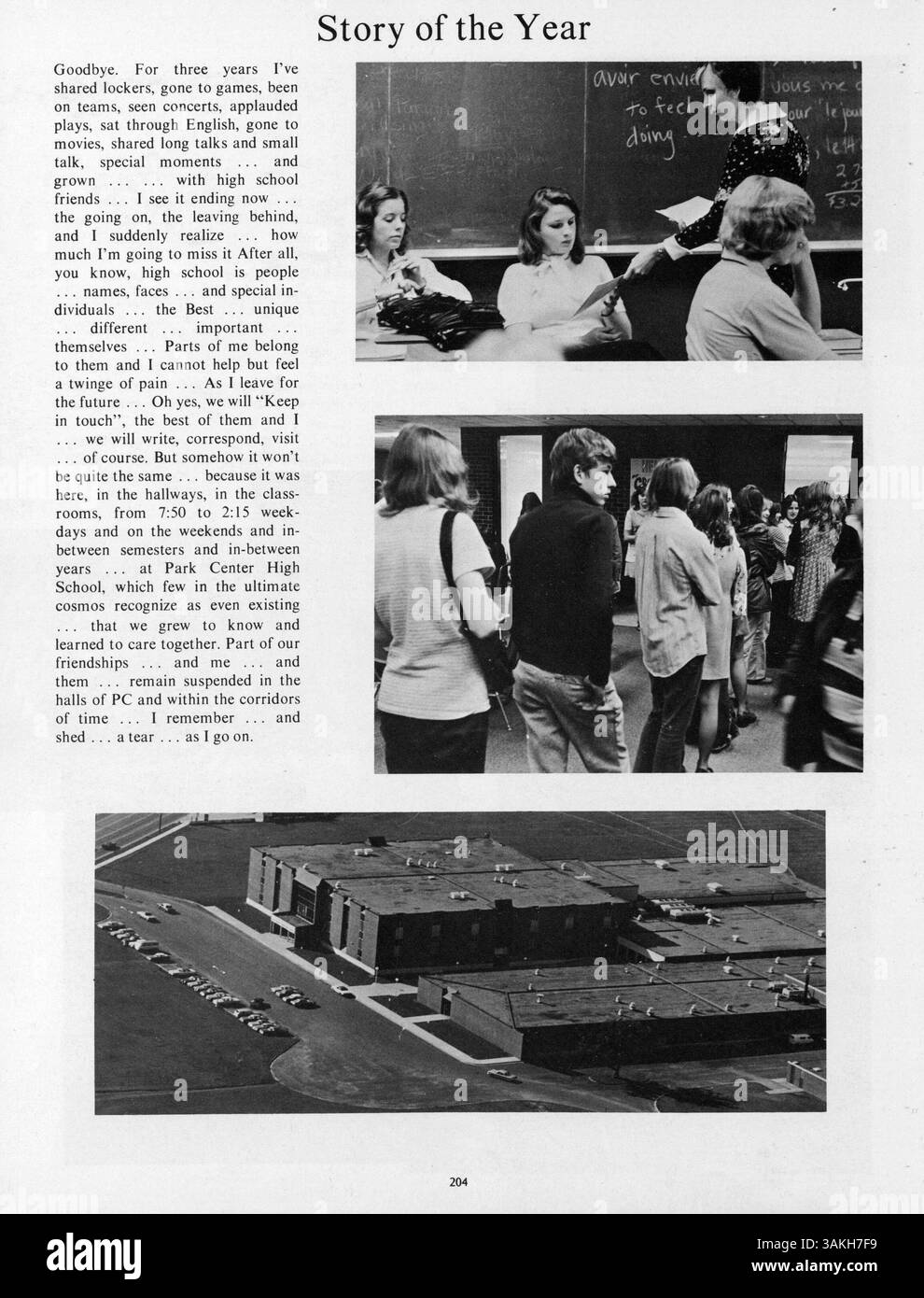 The Park Center High Yearbook from 1975 documents the students ...