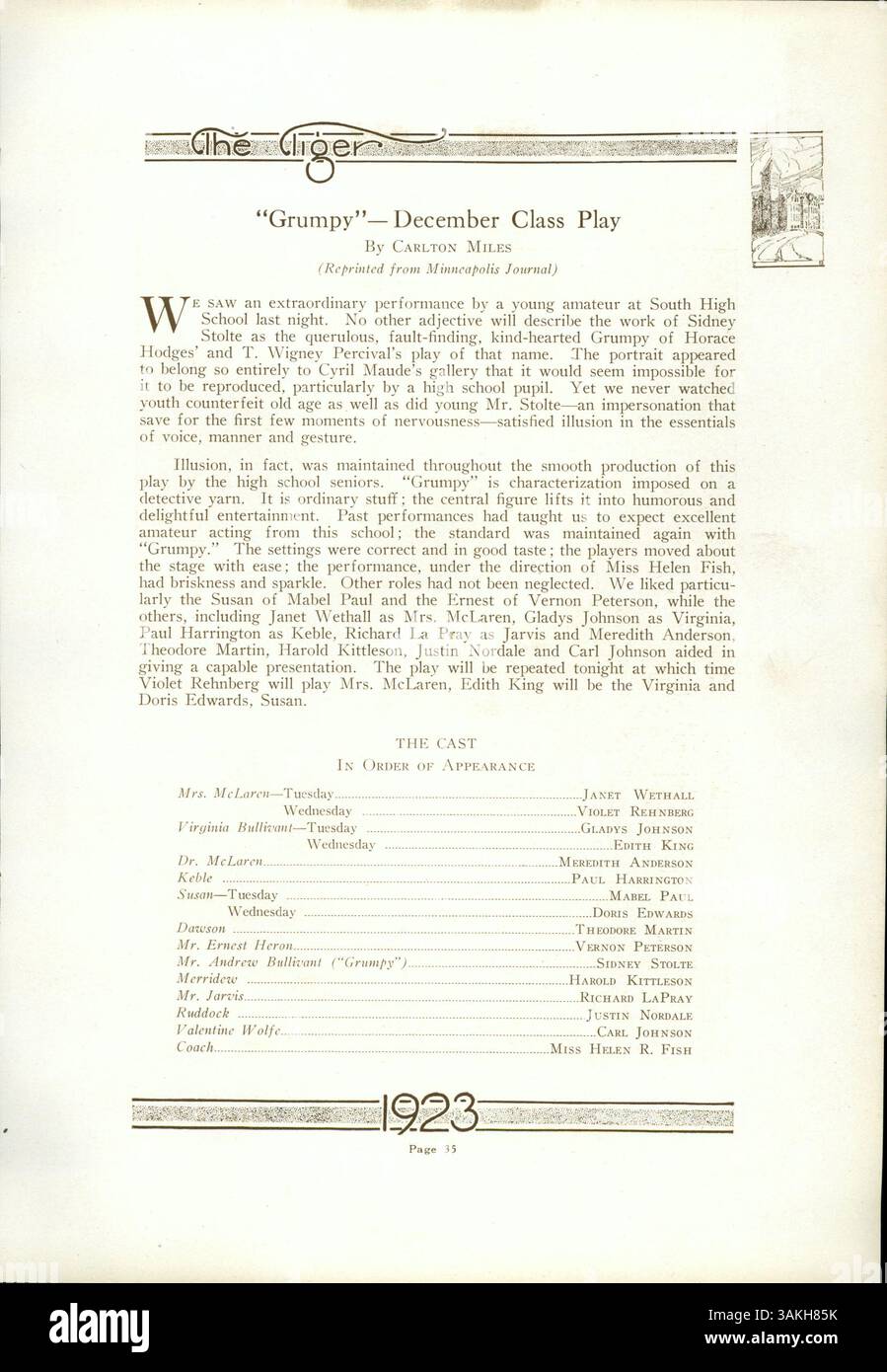 The 1923 South High Yearbook features the students, teachers, athletics ...