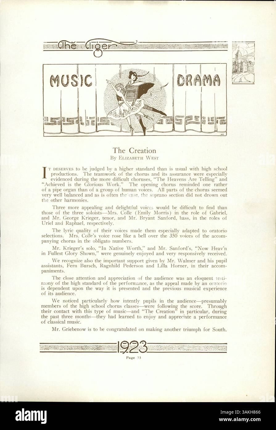 This yearbook from South High School in 1923 documents the students ...