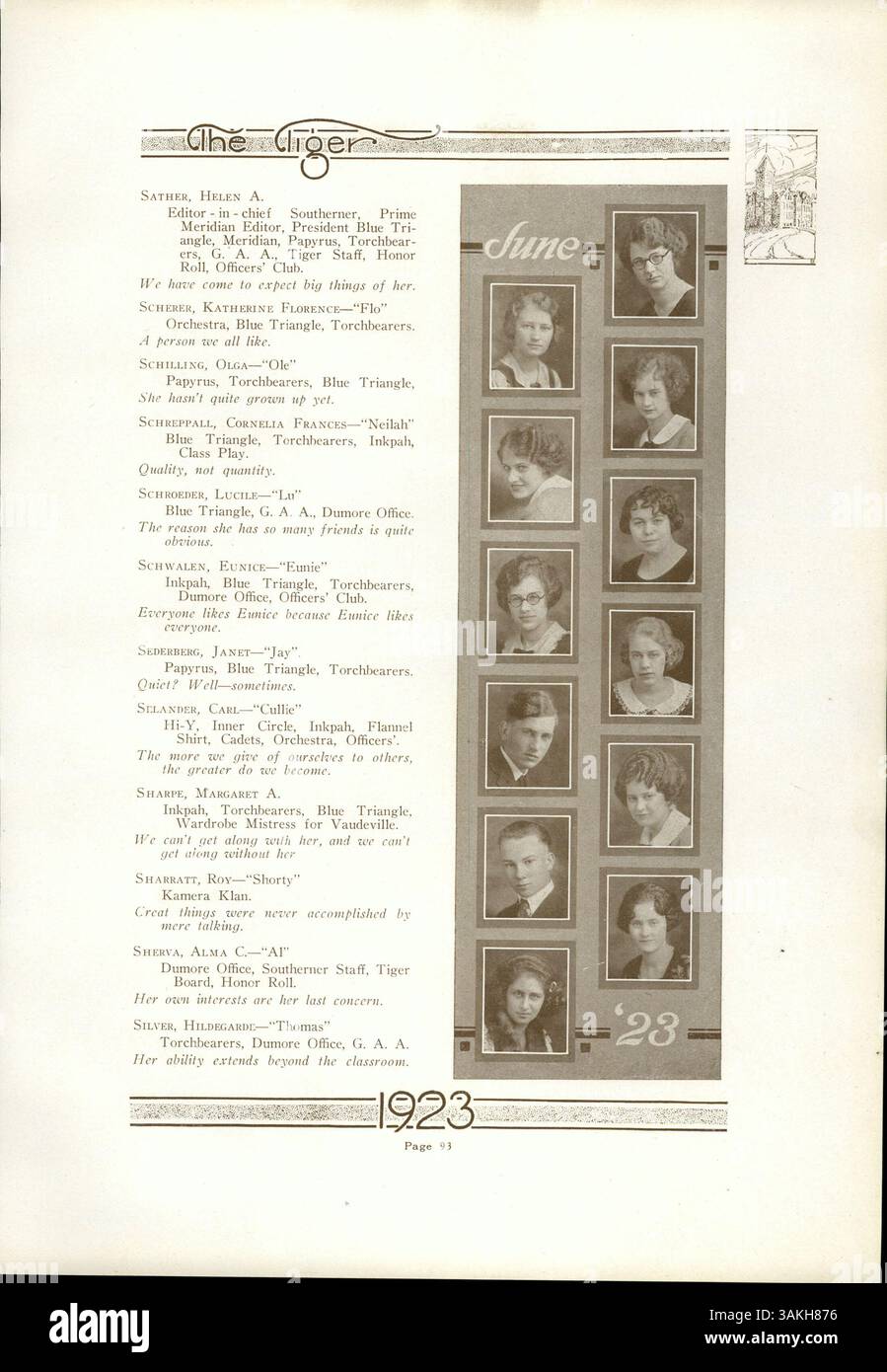 The 1923 South High yearbook captures the students, faculty, clubs, and ...