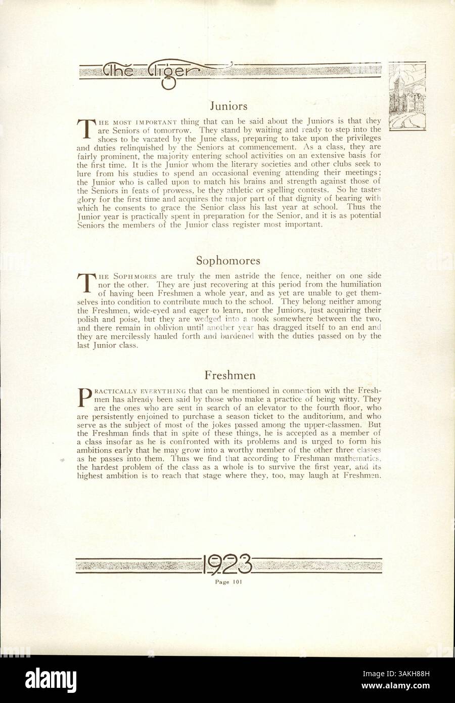 This 1923 edition of the South High Yearbook documents students ...