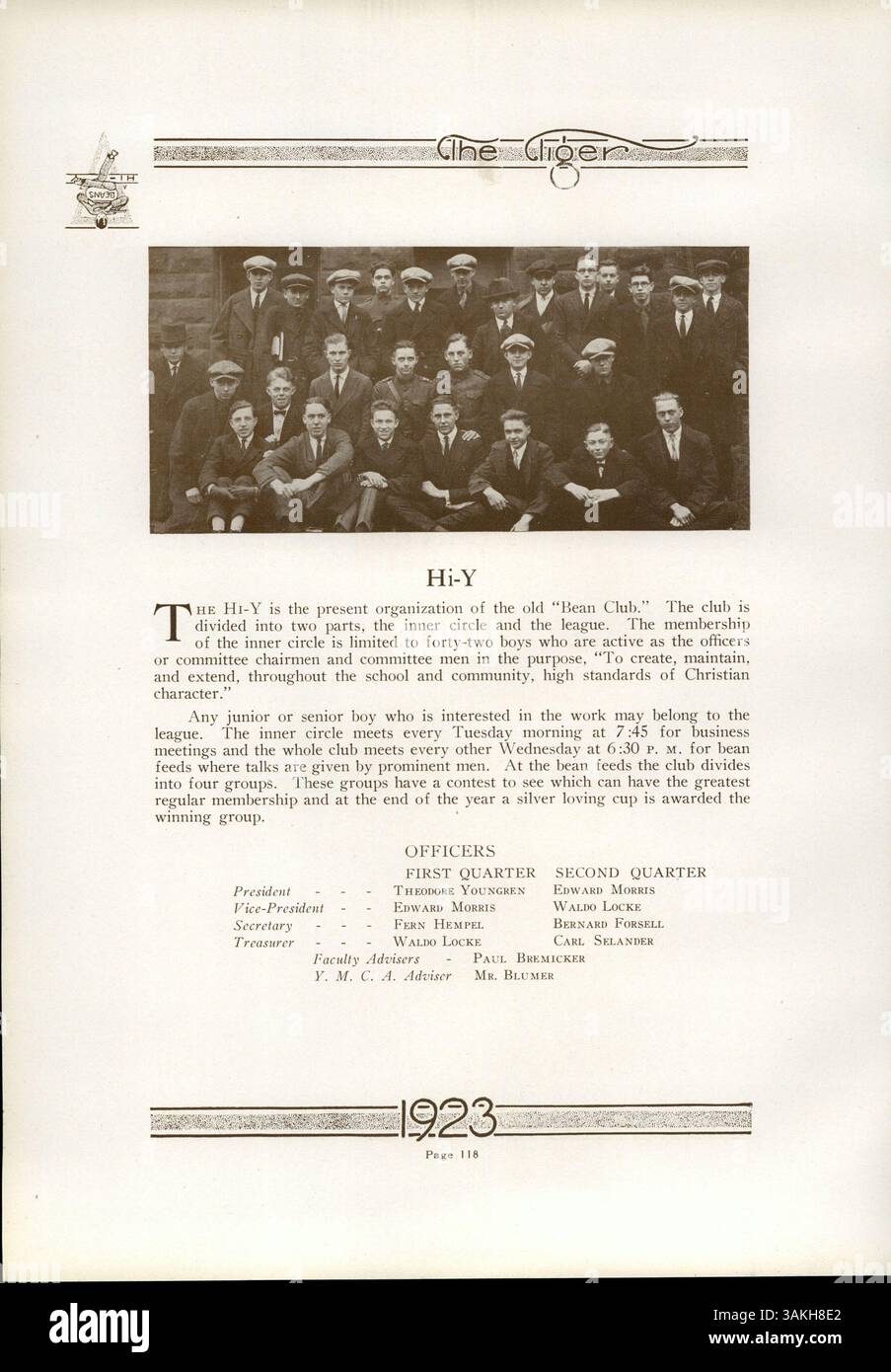 The 1923 edition of South High Yearbook, Tiger 1923, captures key ...