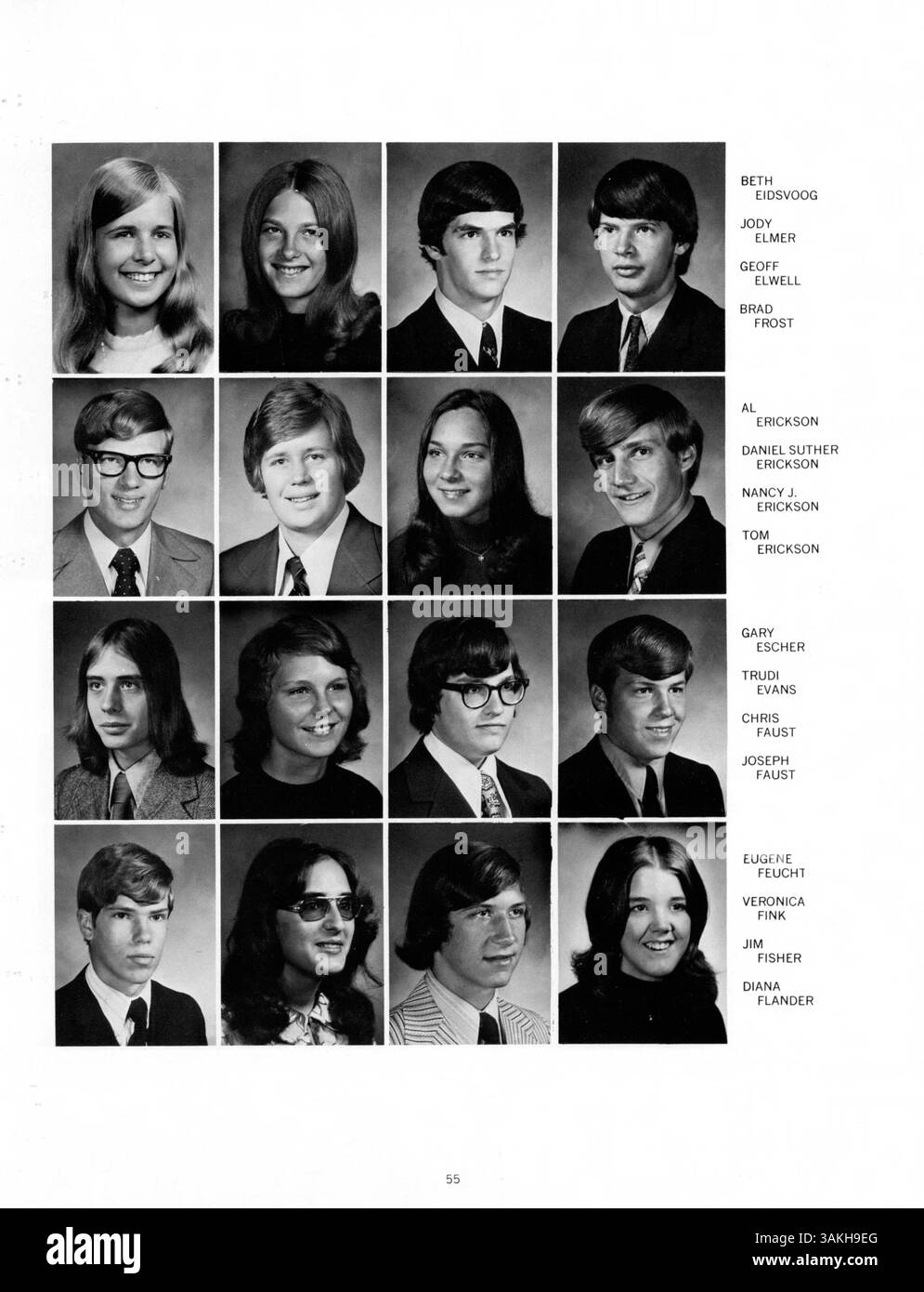 Social events that defined the 1972 1973 school year hi-res stock ...