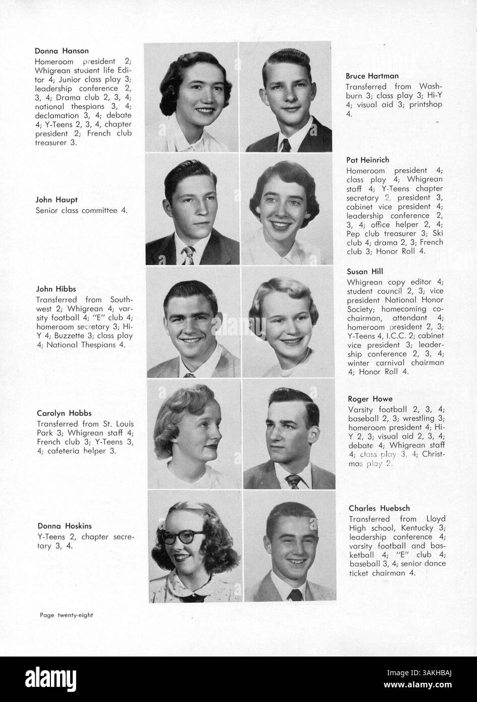 The 1952 Whigrean Yearbook of Edina-Morningside High School captures ...