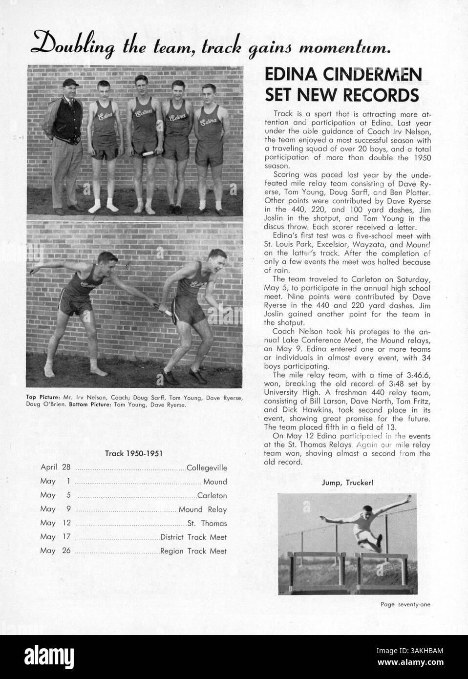 The 1952 Whigrean yearbook from Edina-Morningside High School documents ...