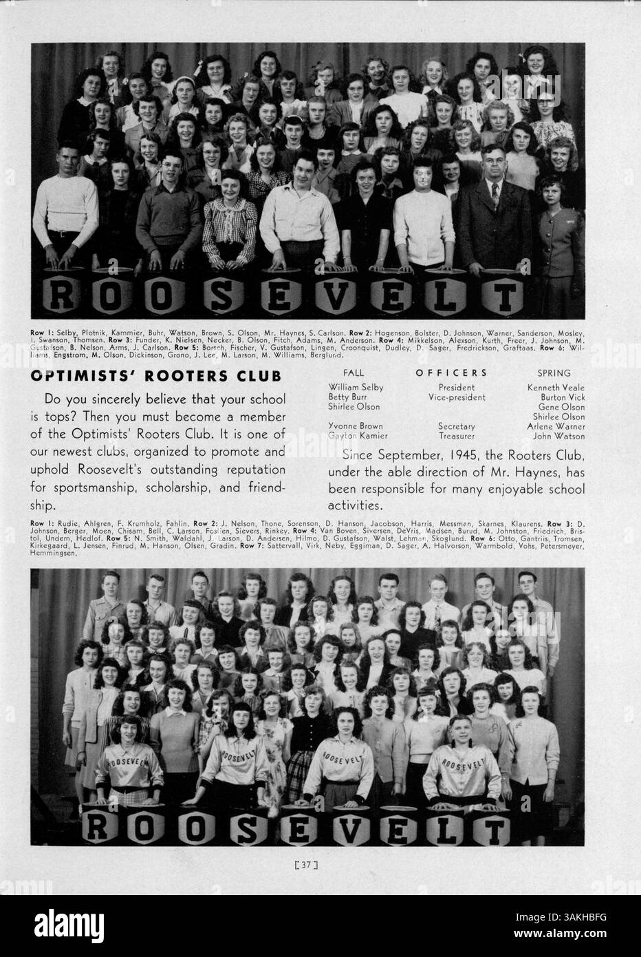 This 1947 Sagamore yearbook from Roosevelt High School highlights the ...
