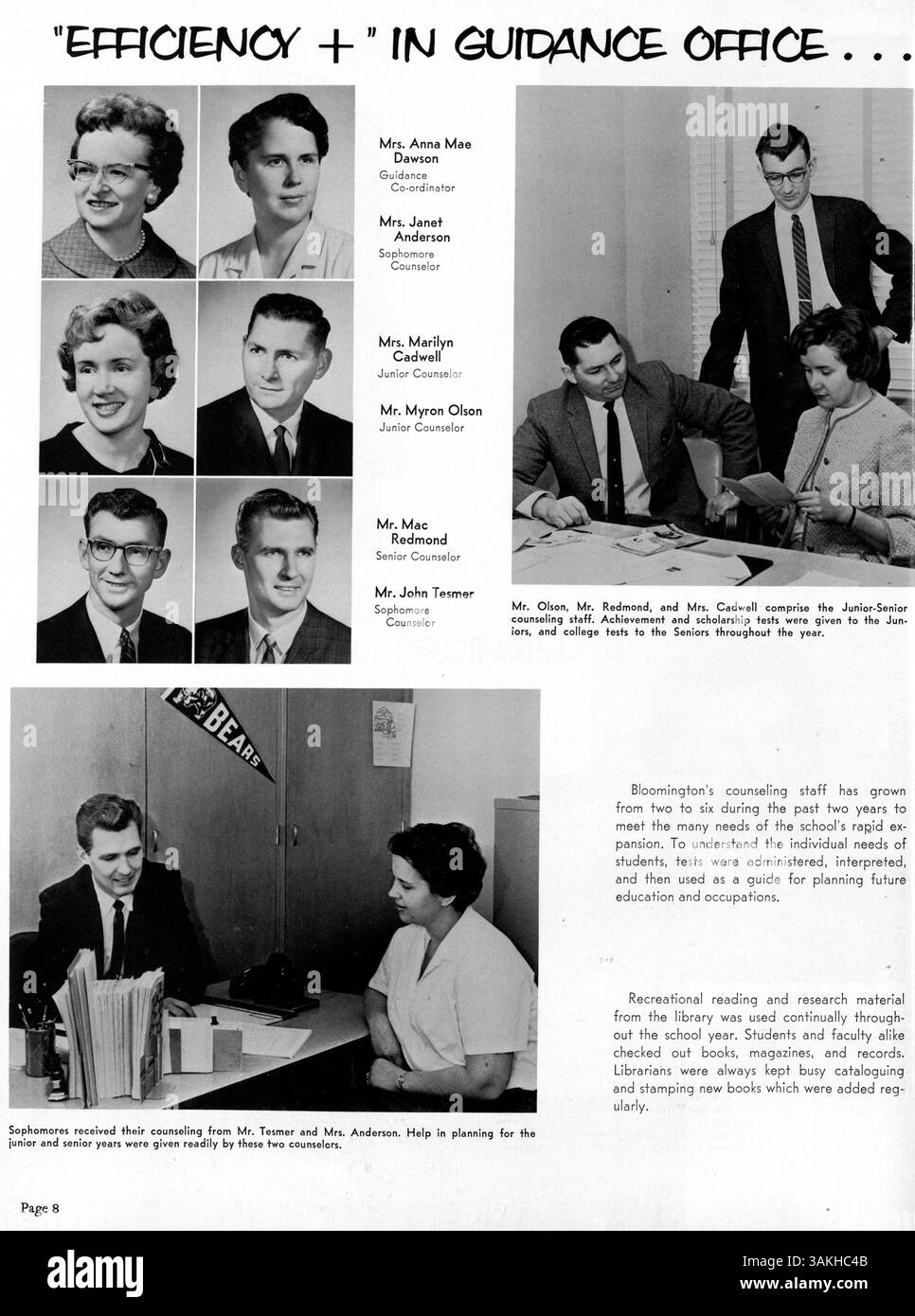 The Bloomington High School Yearbook for 1963 reflects the key moments ...