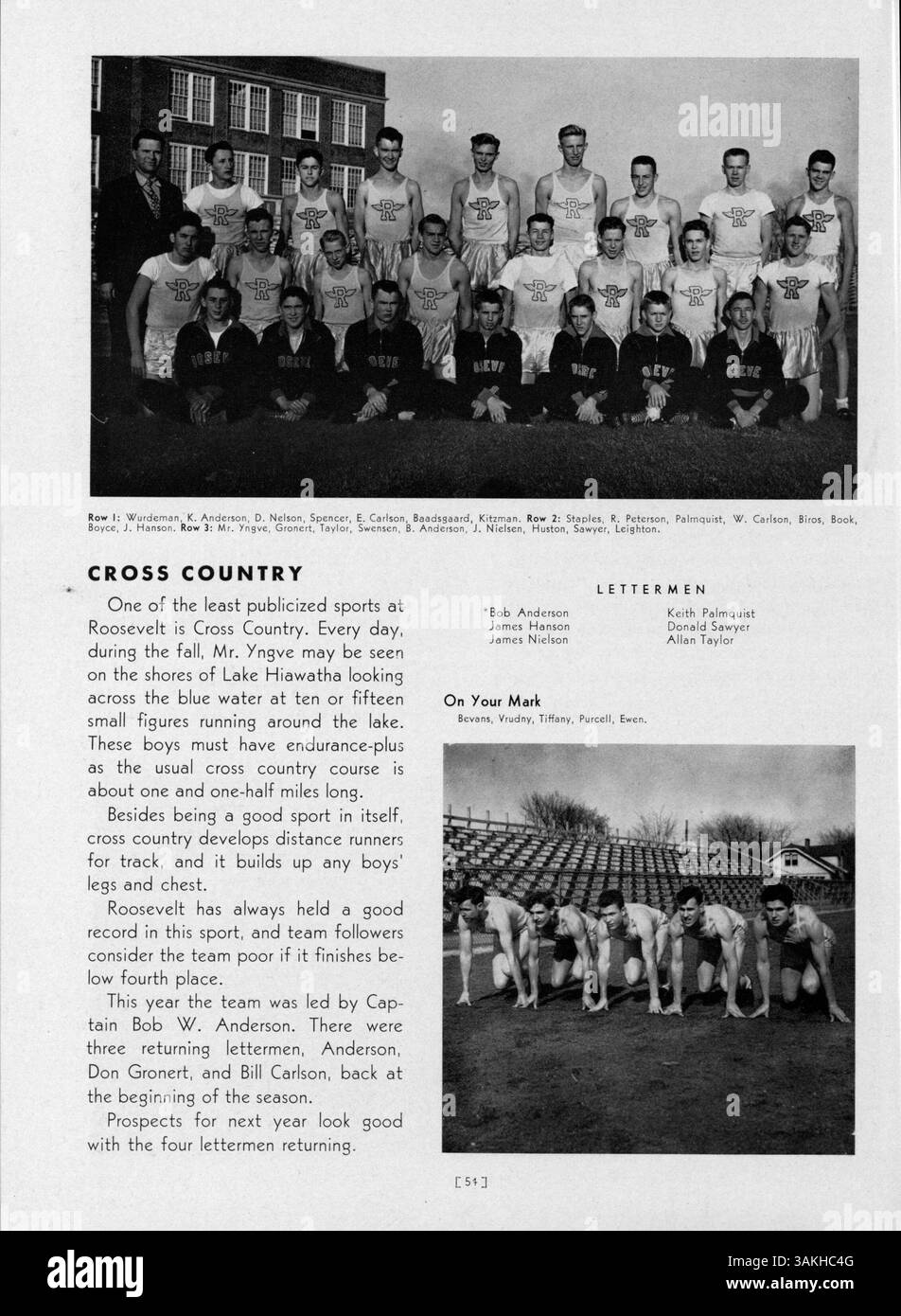 The 1947 Sagamore yearbook from Roosevelt High School highlights the ...