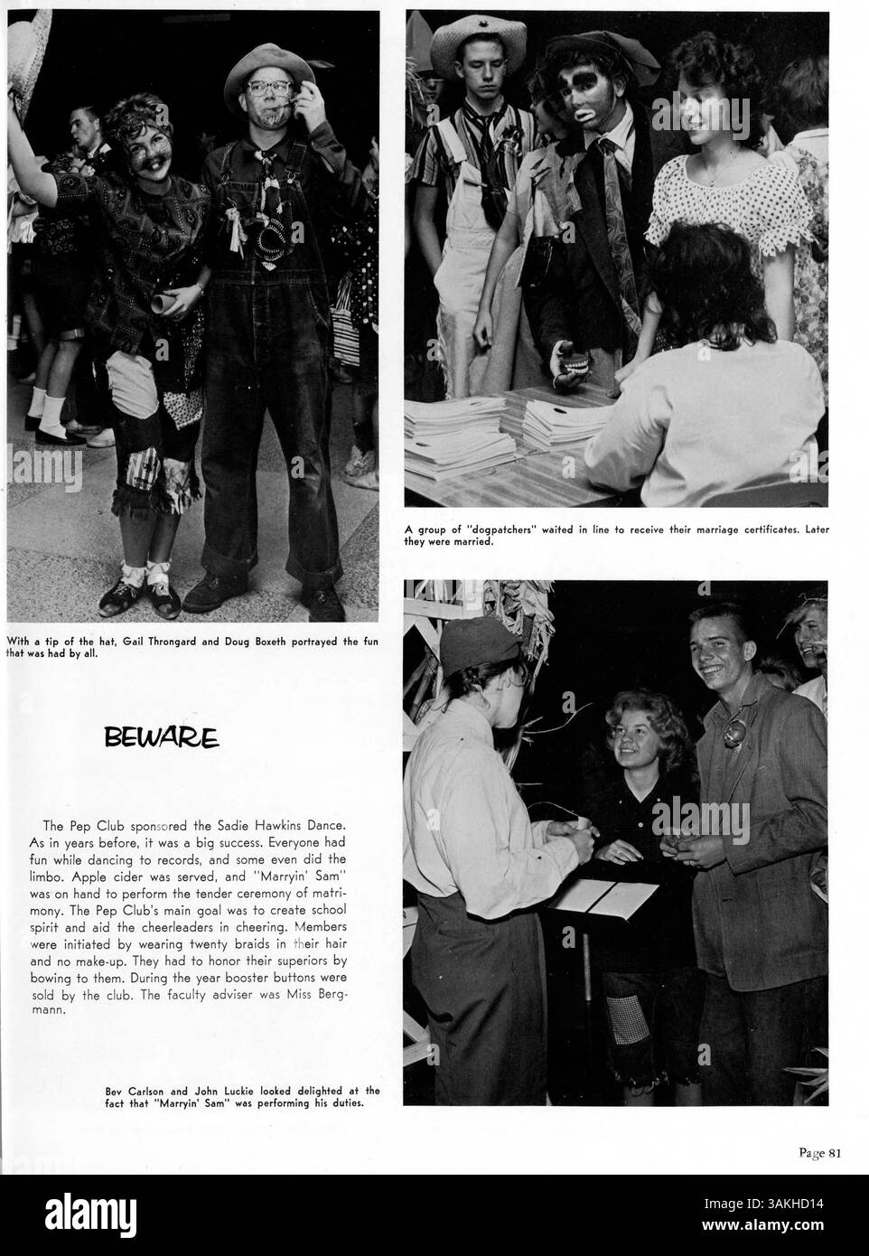 The '63 Bear' yearbook from Bloomington High School presents an ...